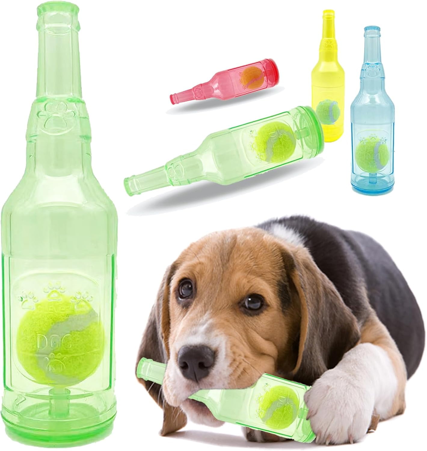 Crunchnplay Bottle Toy for Dogs - Plastic Bottle Toys for Dogs with ...
