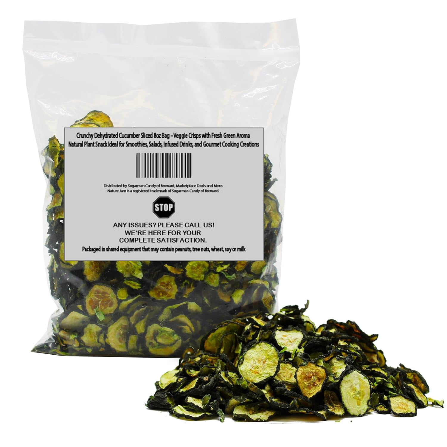 Crunchy Dehydrated Cucumber Sliced 8oz Bag – Veggie Crisps with Fresh ...