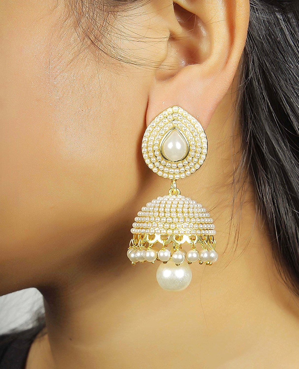 Crunchy Fashion Traditional Indian Jewelry Meenakari Jhumki/Jhumka ...