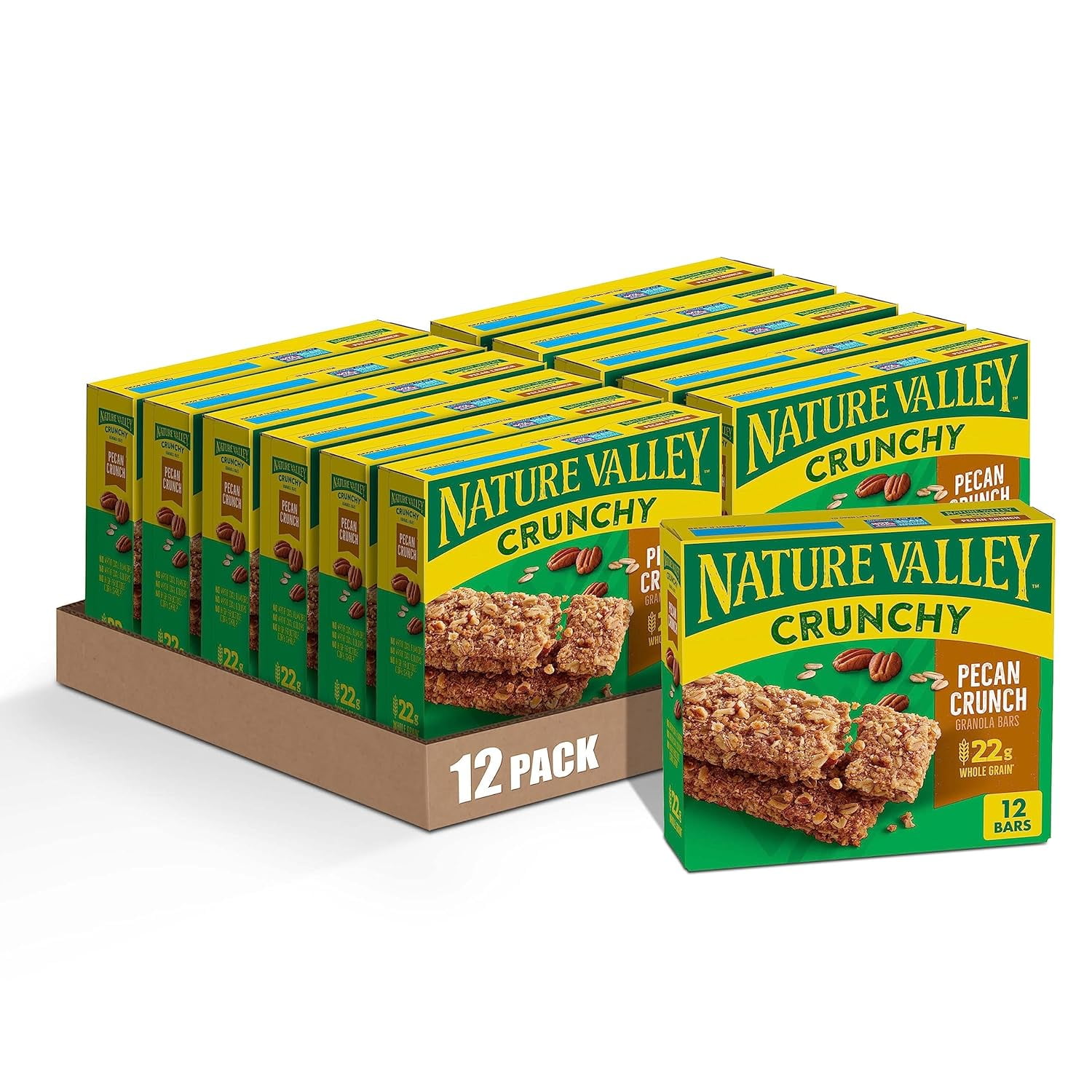 Crunchy Granola Bars, Pecan Crunch, 1.49 oz, 6 ct, 12 bars (Pack of 12 ...
