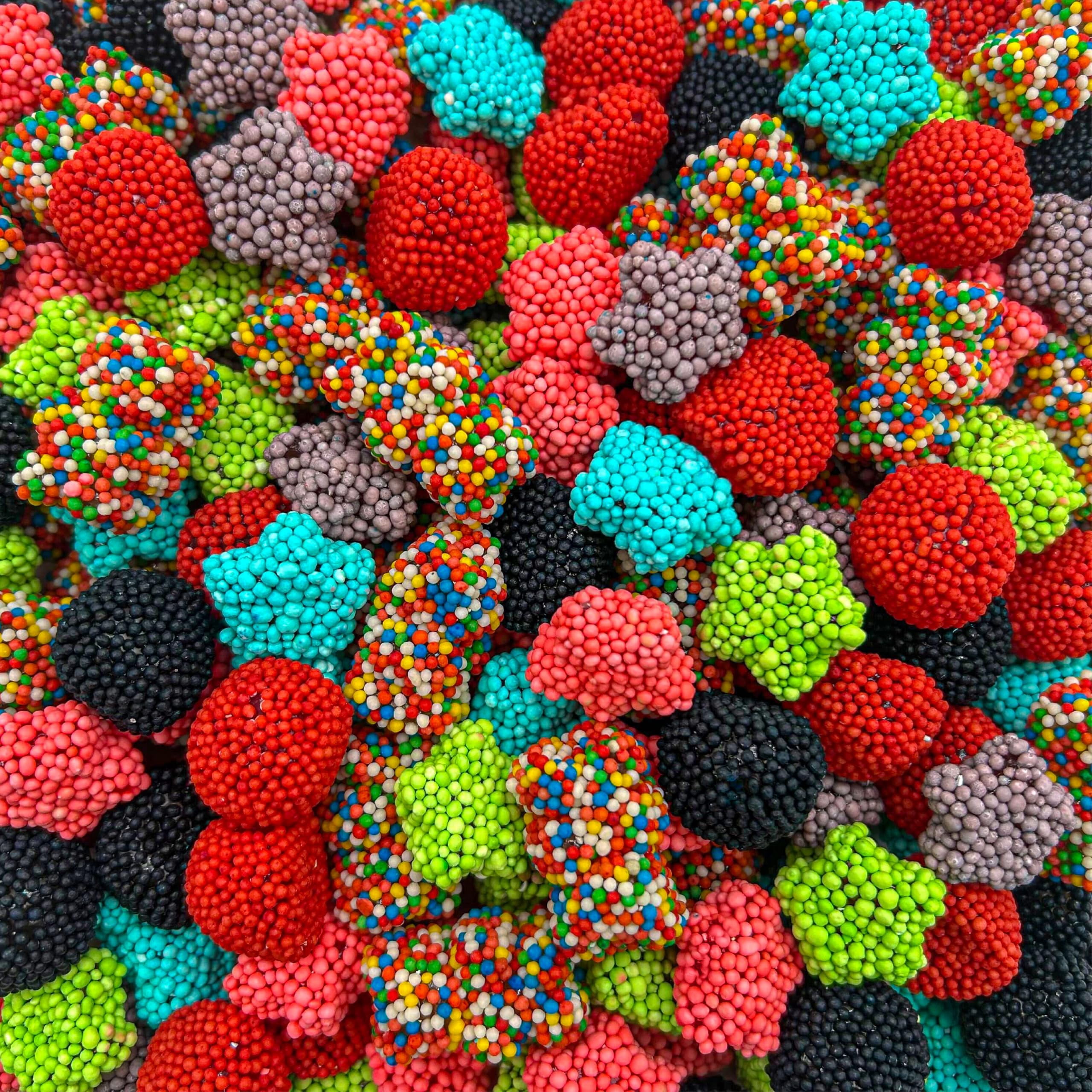 Crunchy Gummy Candy Mix KEF28 | 2 Pound Bulk Bag | Rainbow Nonpareils ...
