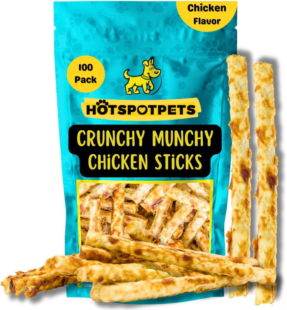 Crunchy Munchy All Natural Chicken Flavored Rawhide Alternative Twist ...