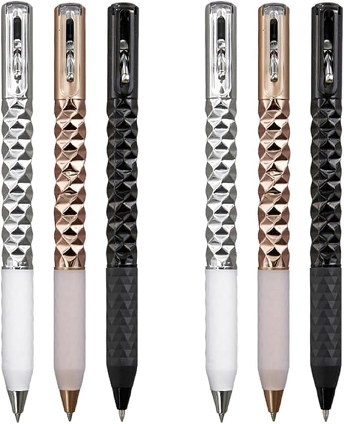Crunchy Sensory Pen, Geometric Metal Crinkle Pen Fidget, Smooth Writing ...