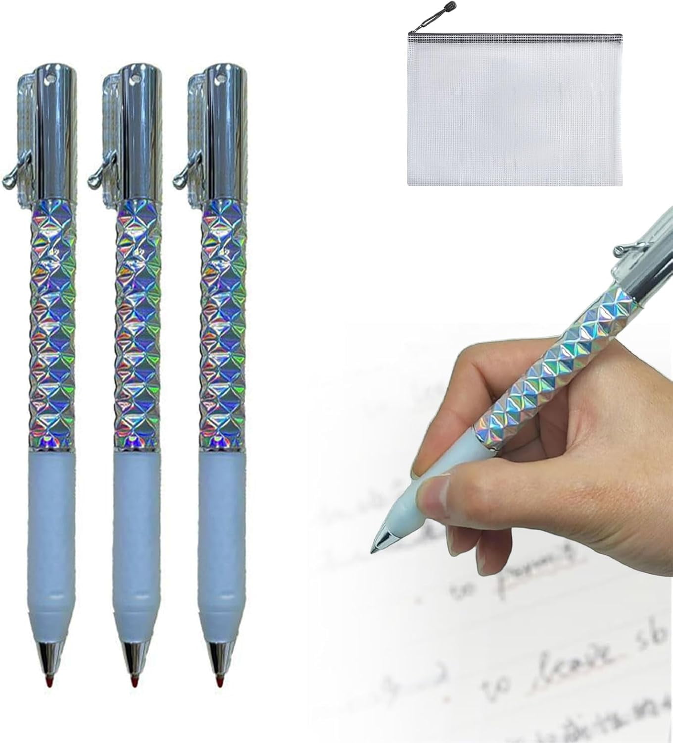 Crunchy Sensory Pen, Geometric Metal Crinkle Pen Fidget, Stress Relief ...