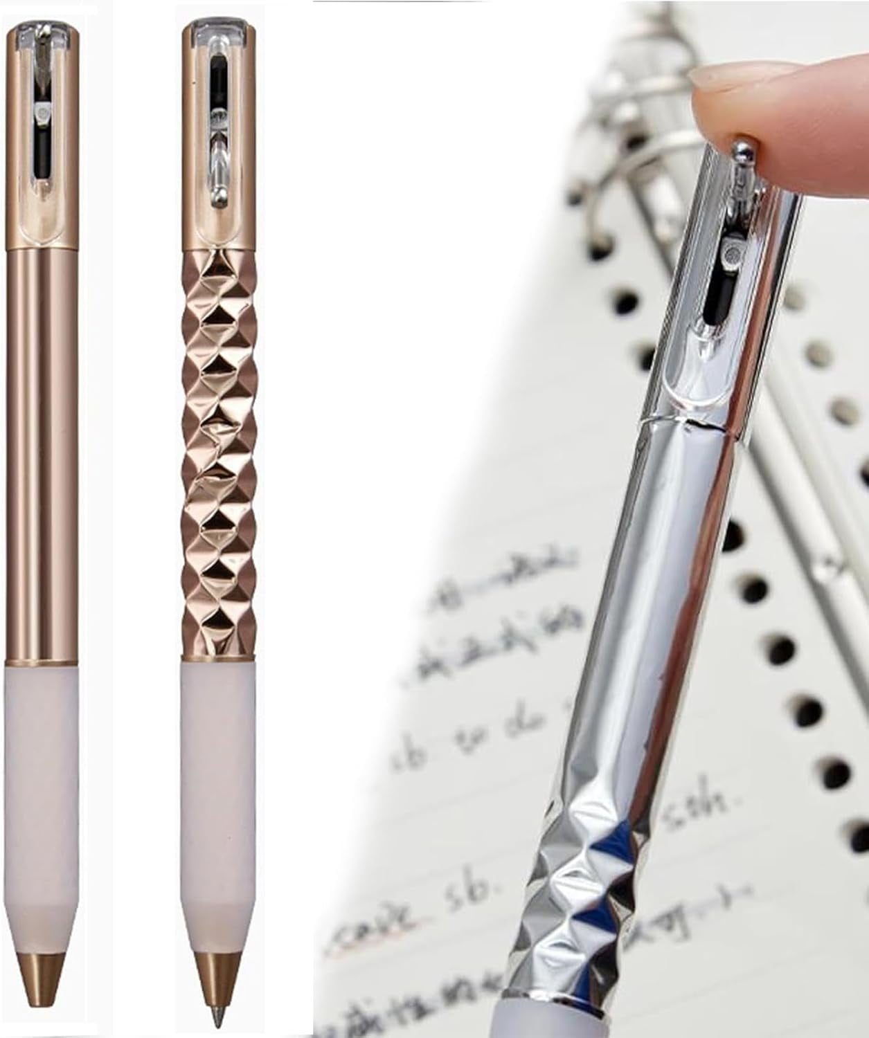 Crunchy Sensory Pen, with Crinkle Design,Geometric Metal Crinkle Pen ...