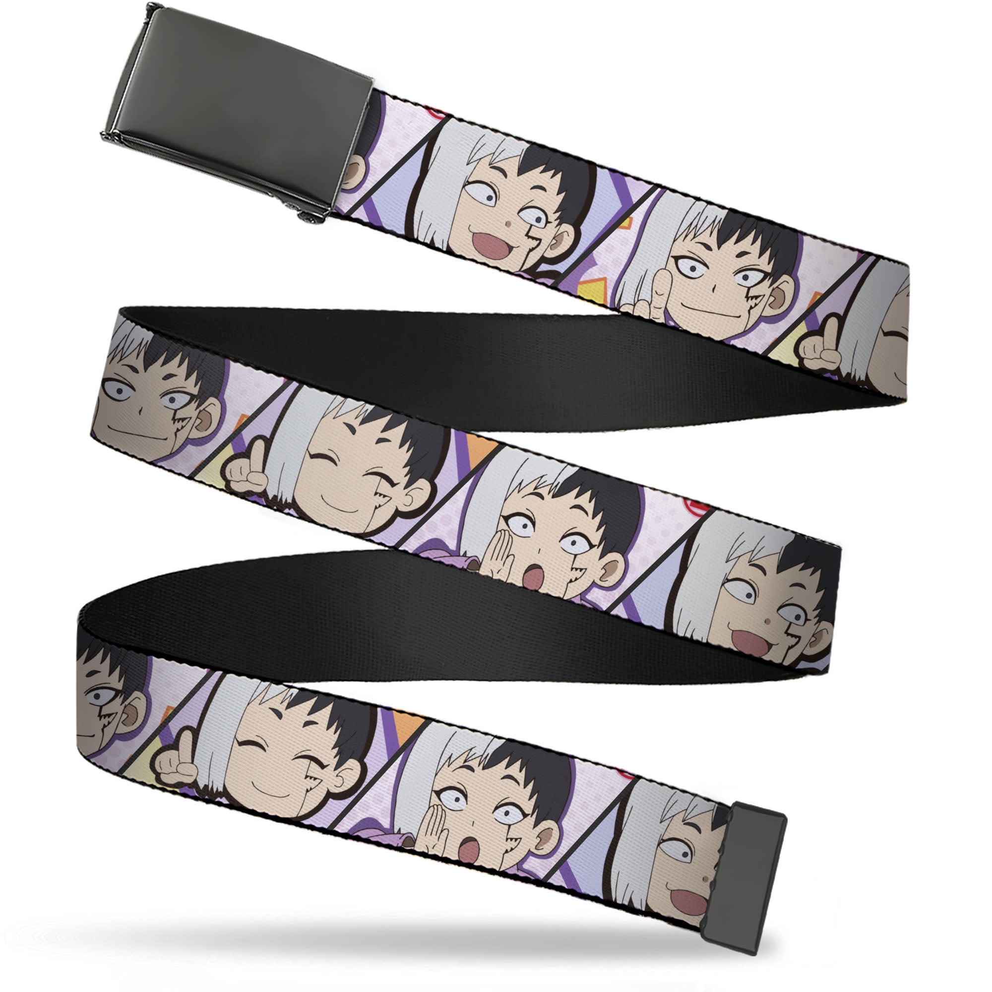 Crunchyroll Belt, Flip Web Belt Dr Stone Chibi Gen Asagiri Expression ...