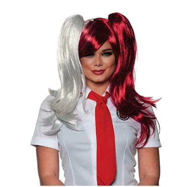 Short Bob One Size Adult Costume Crunchyroll Anime Wig | White & Red ...