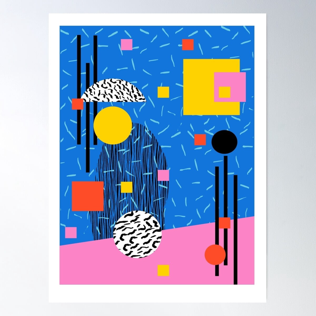 Crunk - 80S Retro Throwback Minimal Abstract Painting Memphis Style ...