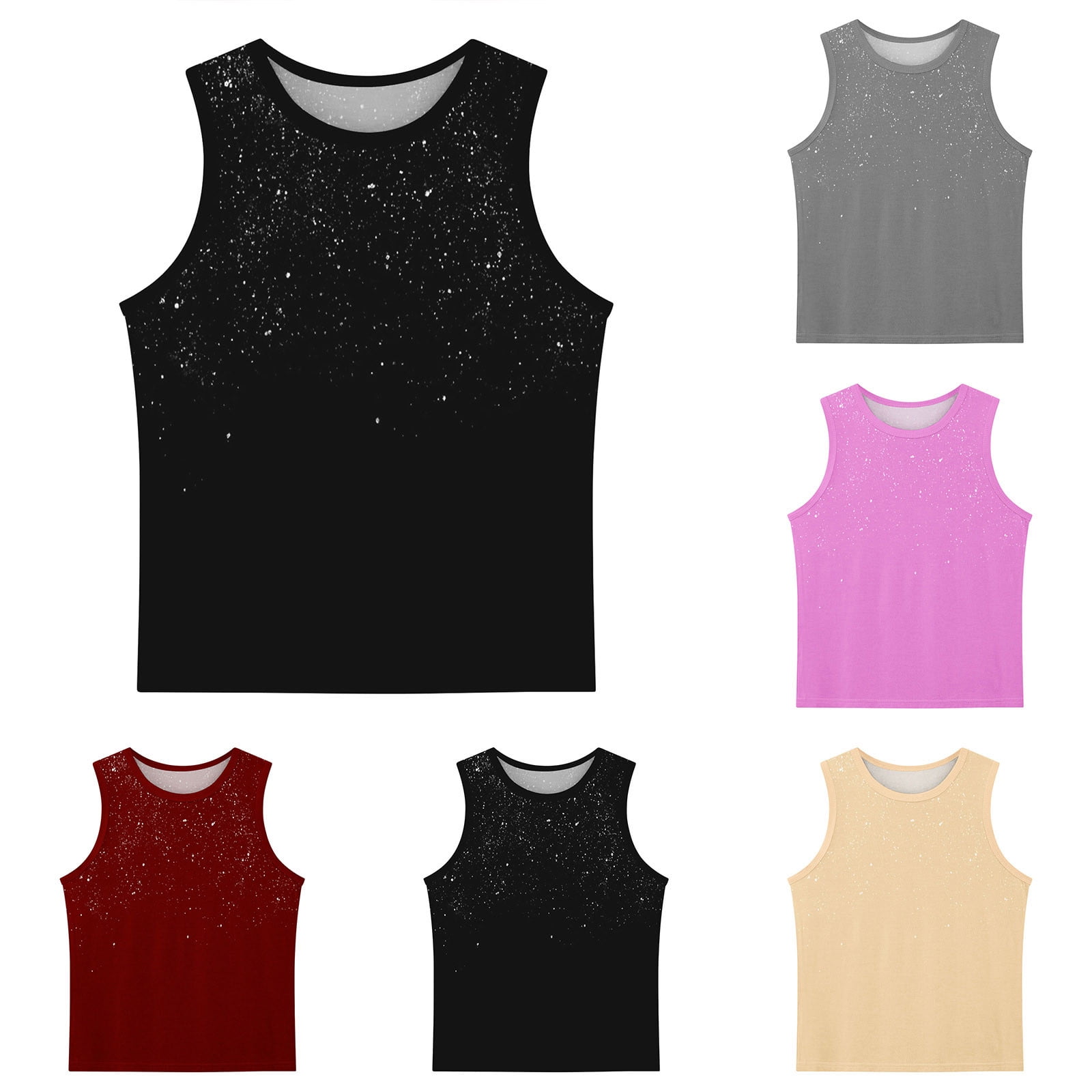 Crunowin Boys And Girls Summer Tank Tops Sleeveless Round Neck Solid ...