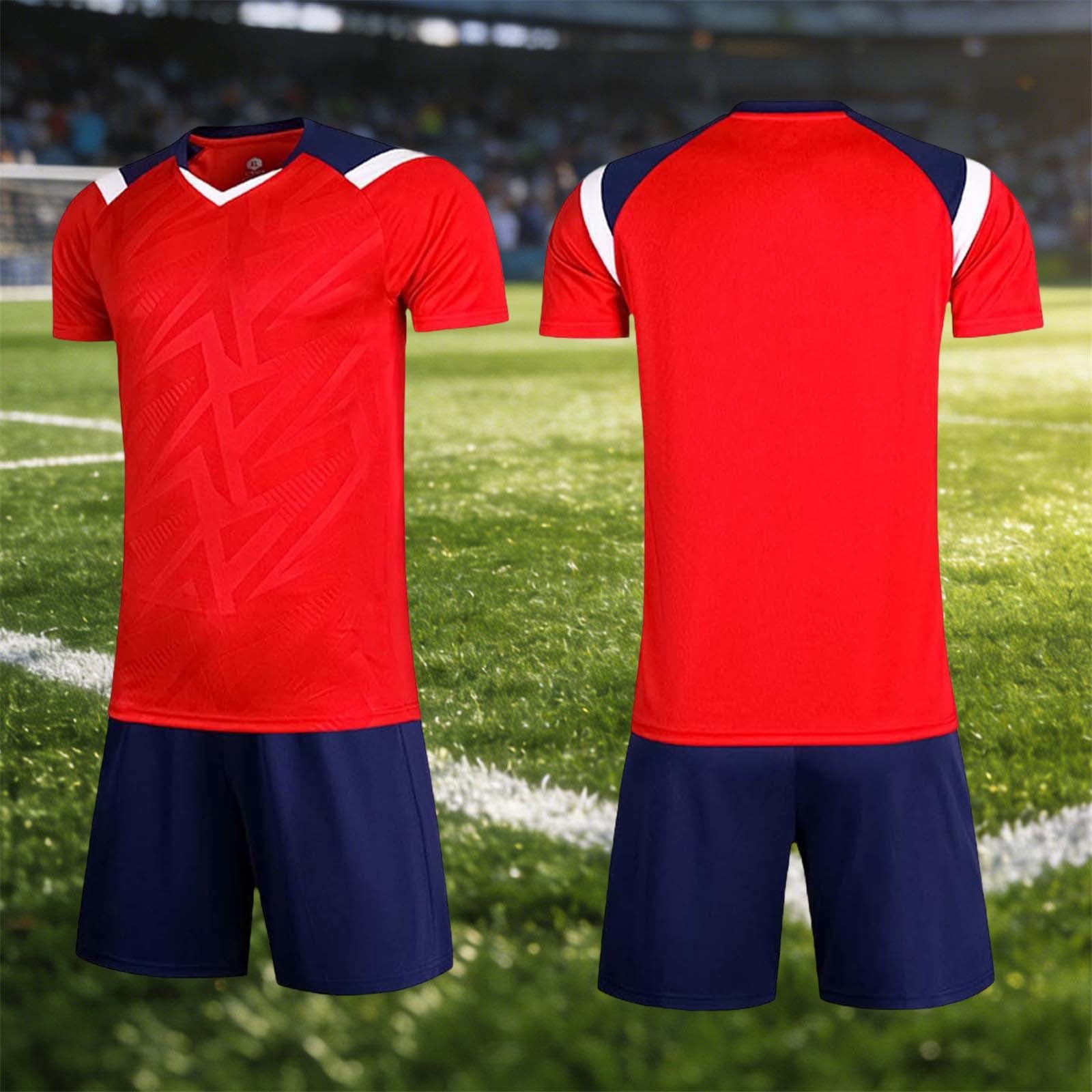 Crunowin Boys & Girls Athletic Outfit Sets Round Neck Jersey Quick-Dry ...