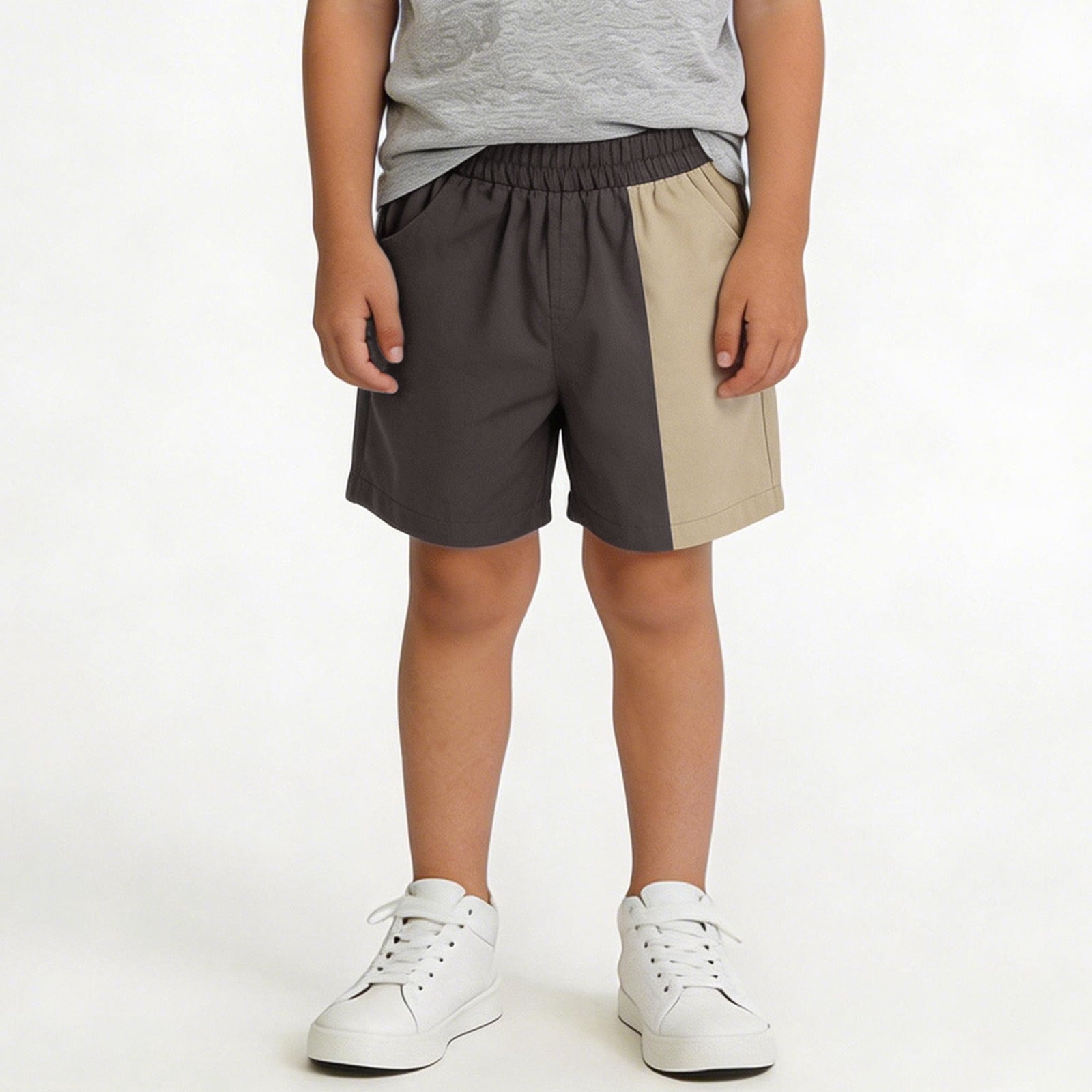 Crunowin Boys Sport Shorts Color-Block Breathable Ice Silk Loose Summer ...