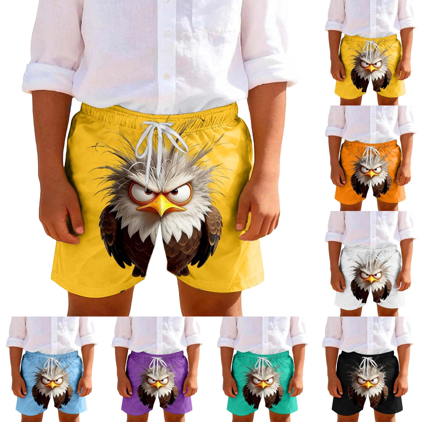 Crunowin Boys Summer Shorts Cute Graphics Loose Front Pockets Beach ...