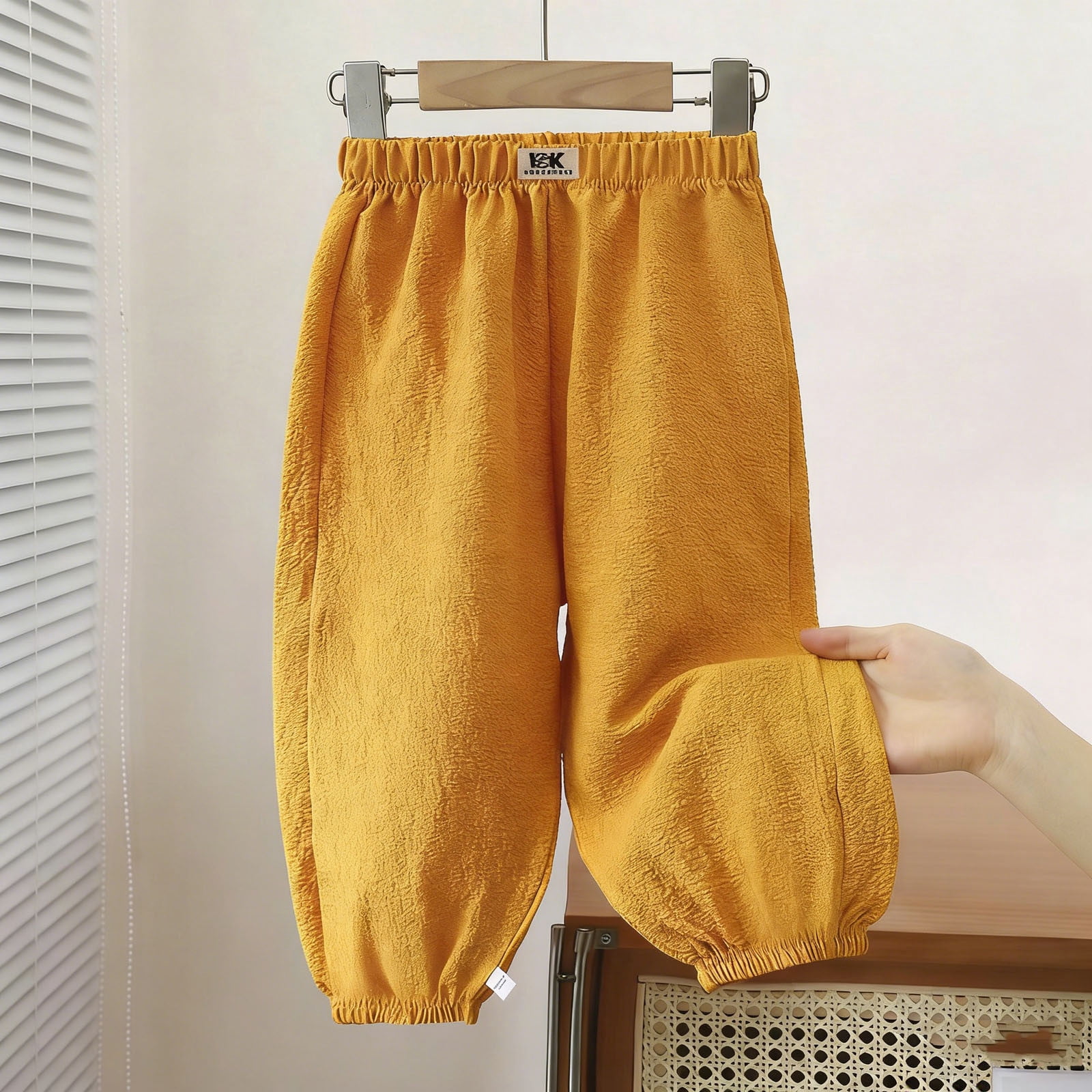 Crunowin Girls Casual Pants, Breathable Fabric Solid Color Mosquito ...