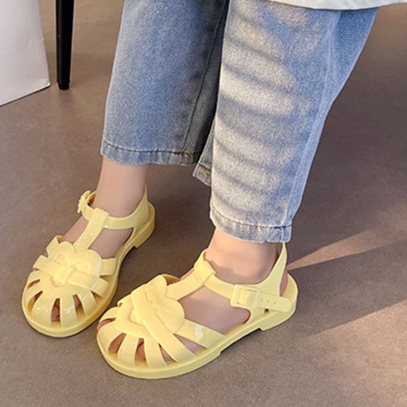 Crunowin Girls' Spring Summer Sandals Soft Sole Comfort Crystal Jelly ...