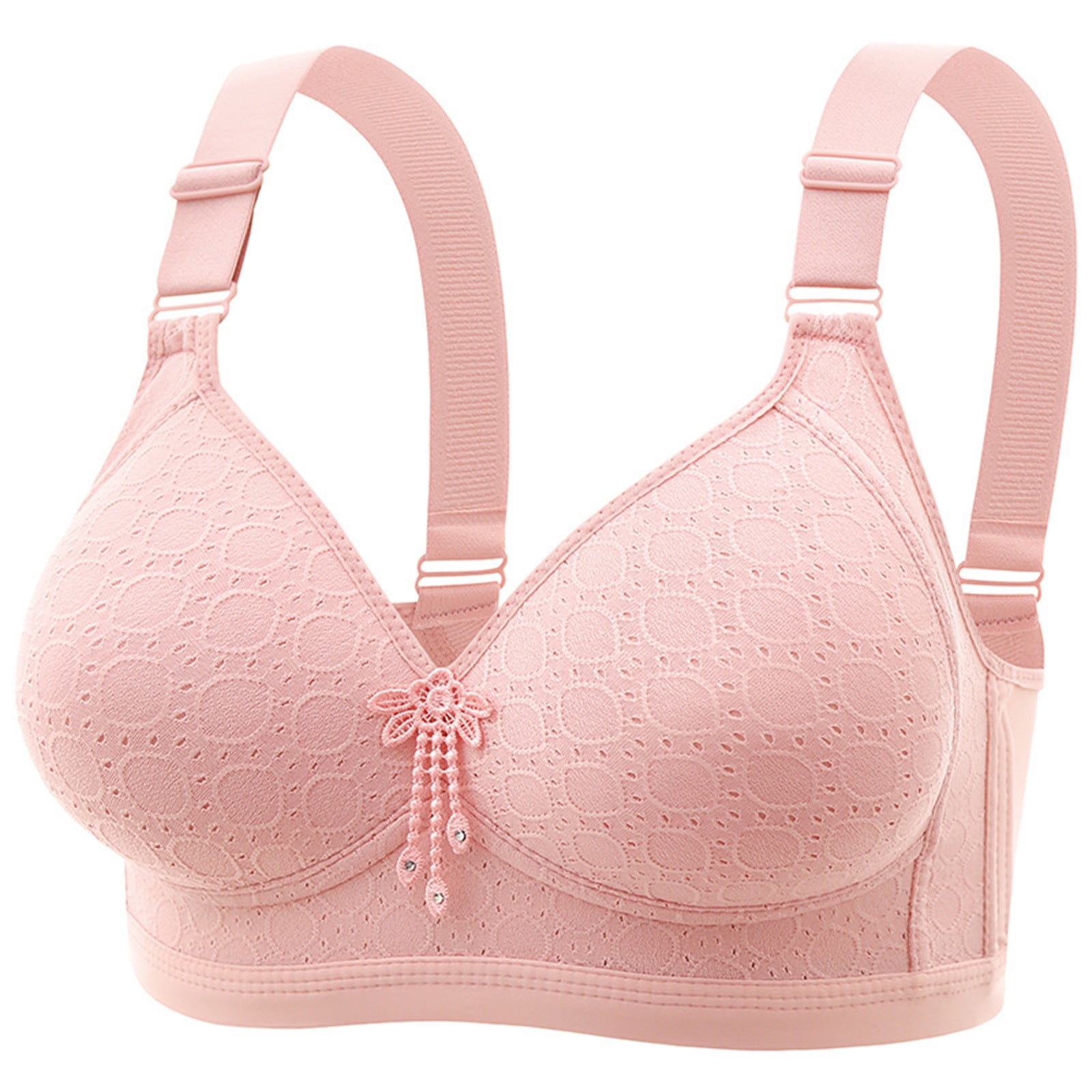 Crunowin Plus Size Women's Bra, Breathable and Comfortable Wireless Bra ...