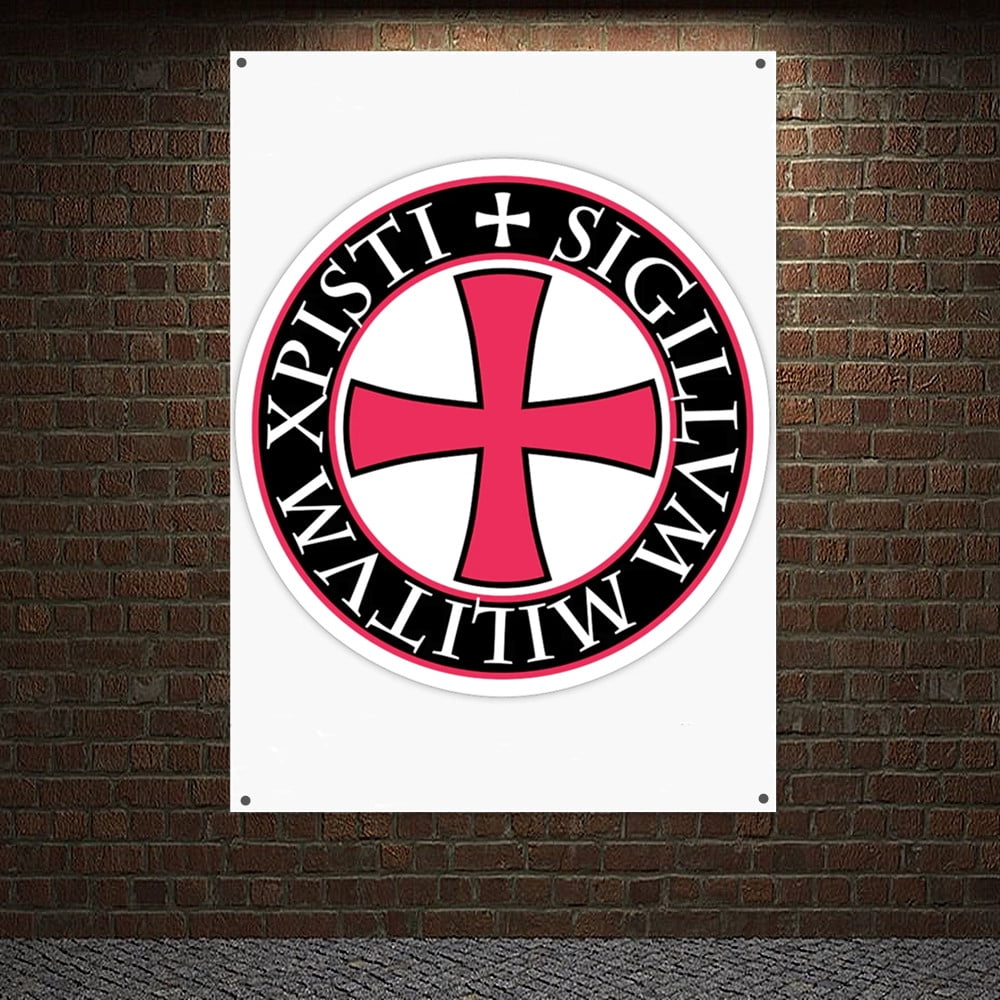 Crusaders Warrior Wall Decorative Banner & Flag Knights Templar Poster ...