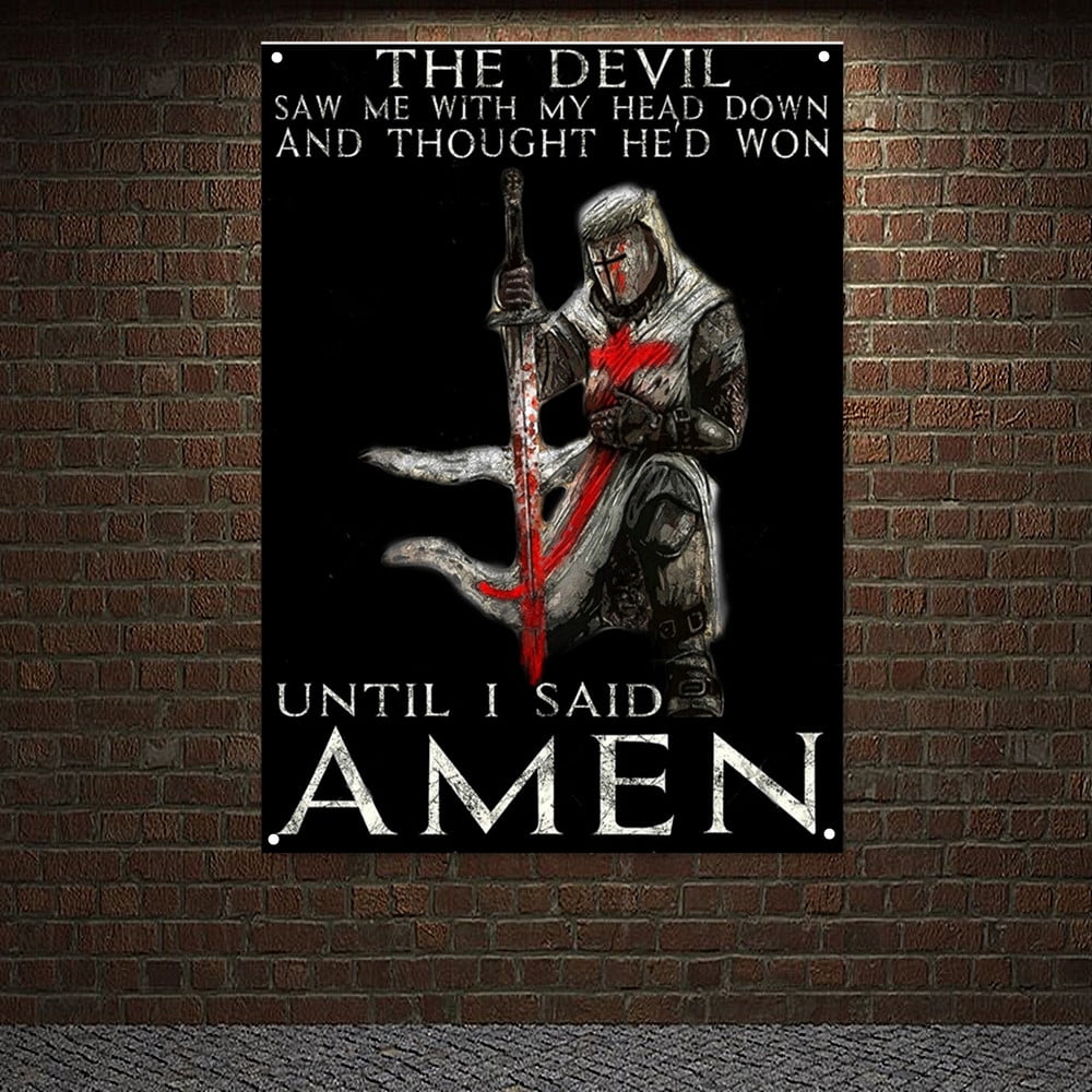 Crusades Paintings Home Decor Banner Knight Templar Flag Wall Hanging ...