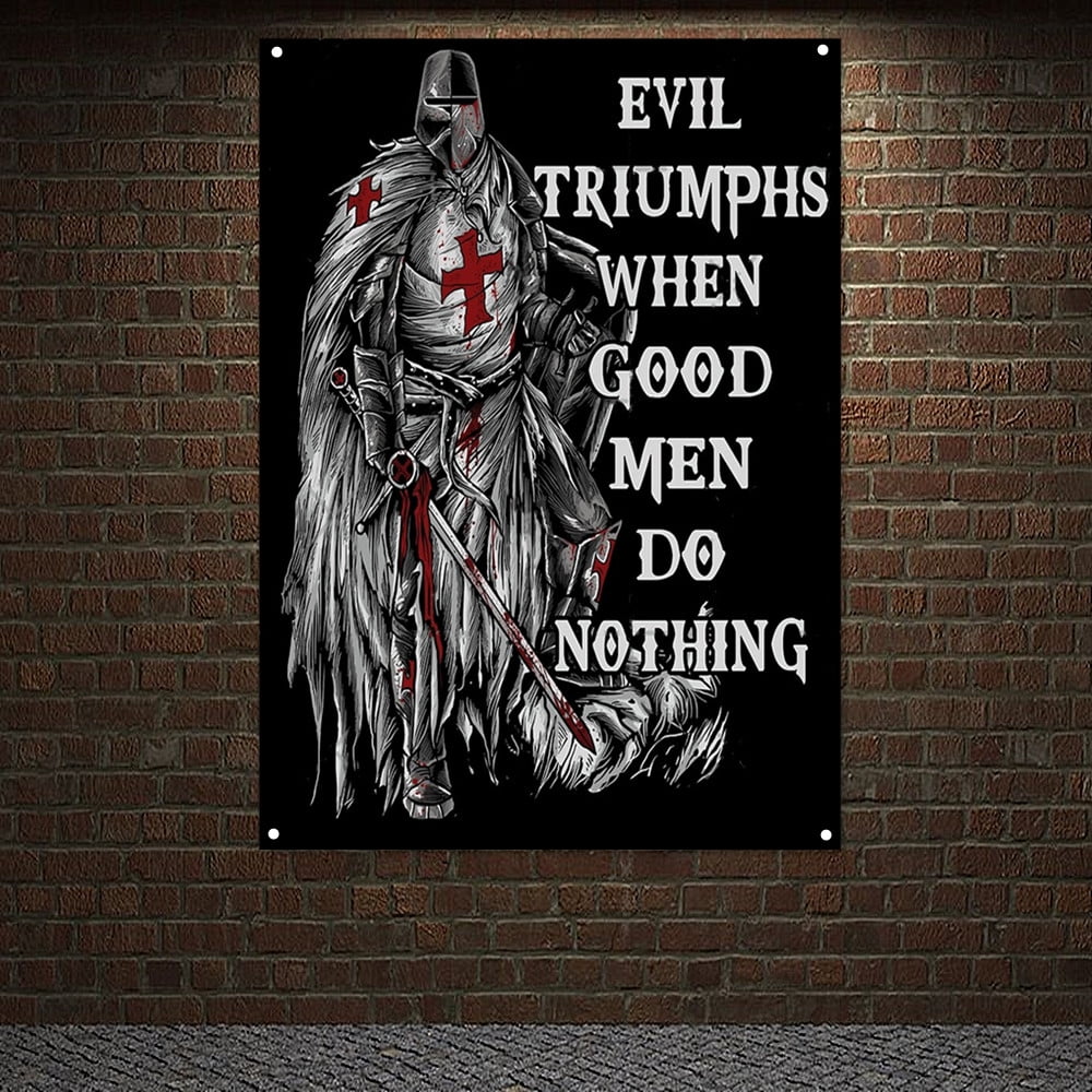 Crusades Poster Wall Art Decor Banner Knight Templar Flag Wall Hanging ...