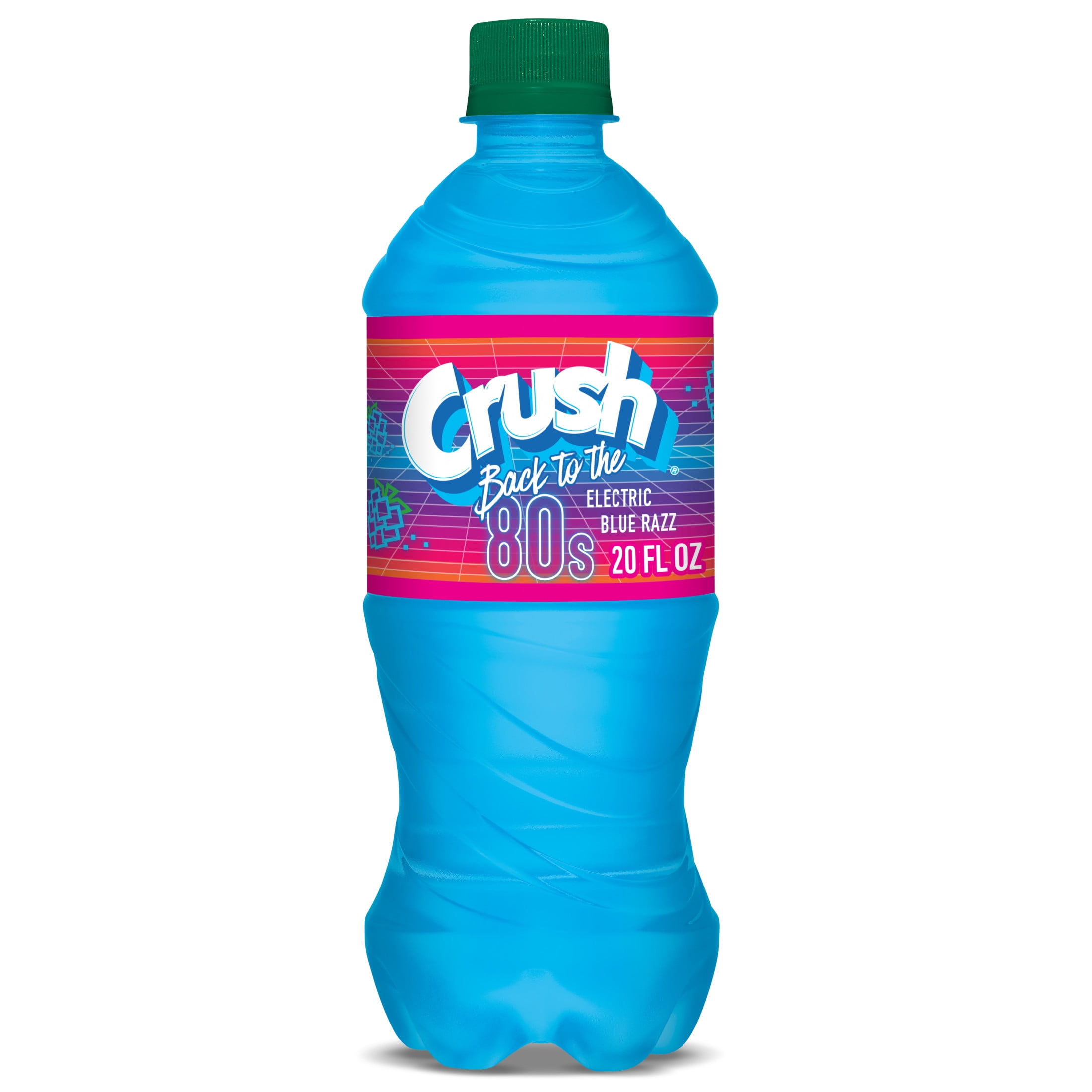 Crush Caffeine Free Back to the 80's Electric Blue Razz Soda Pop, 20 fl ...