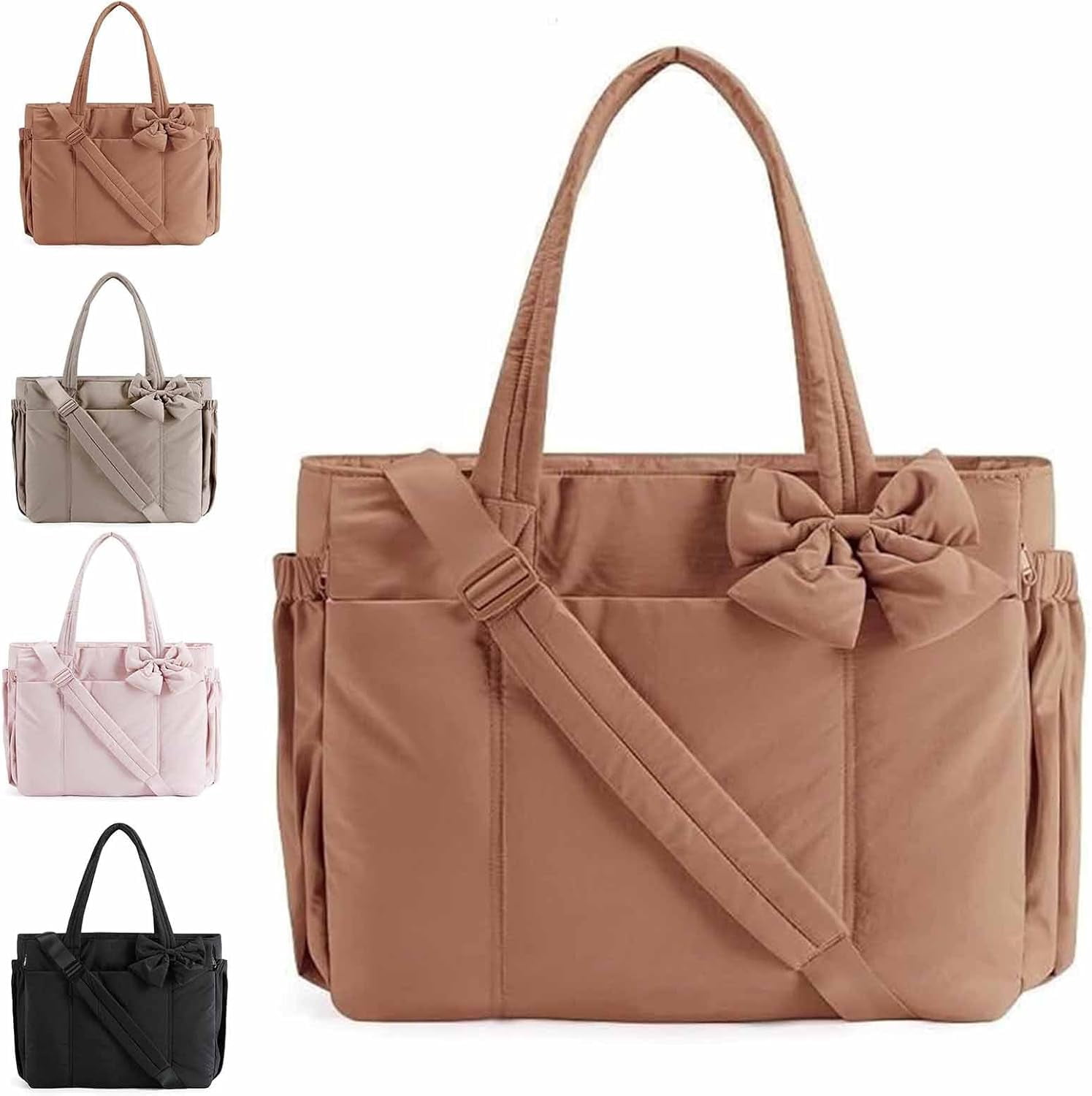 Crush Bow Tote Bag for Women - 2025 New Pink Tote Bags for Women ...