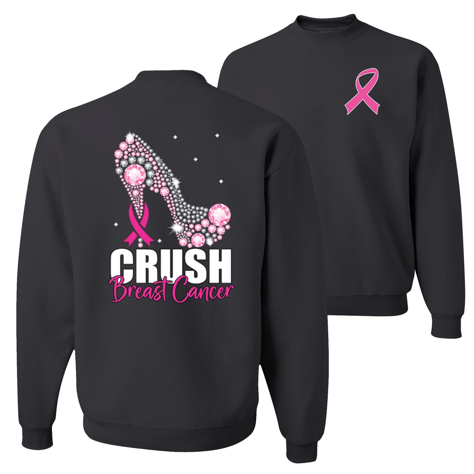 Crush Breast Cancer Awareness Bling High Heels Pink Ribbon FRONT AND ...