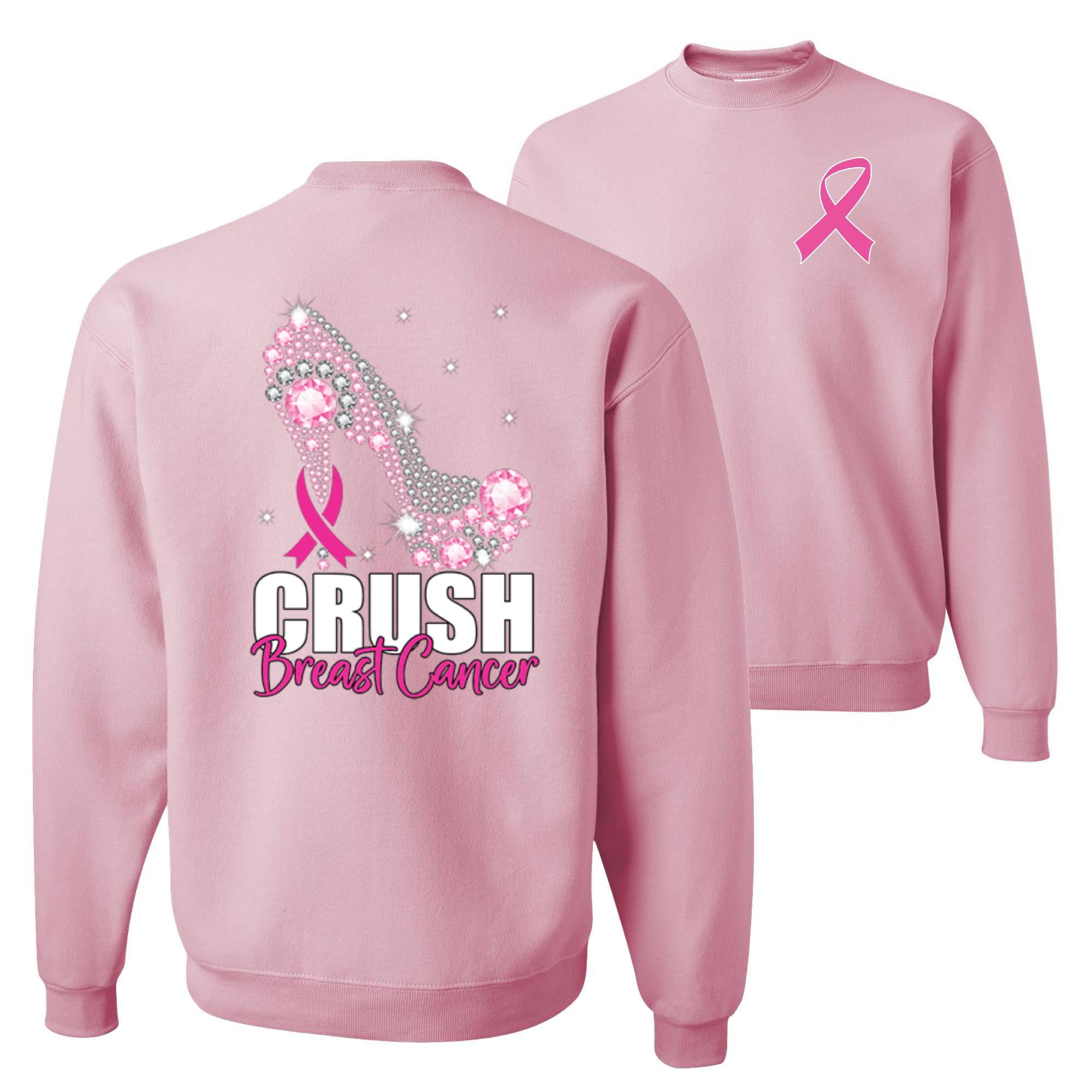 Crush Breast Cancer Awareness Bling High Heels Pink Ribbon FRONT AND ...