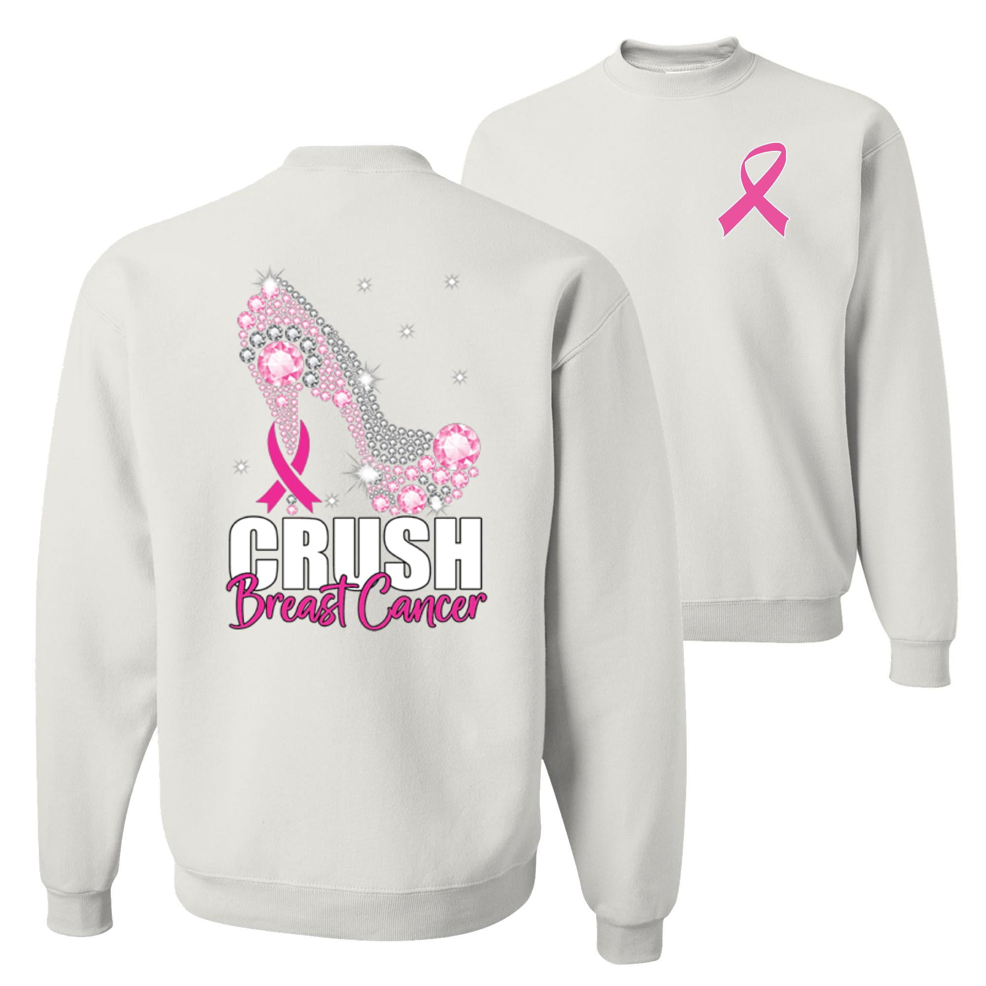 Crush Breast Cancer Awareness Bling High Heels Pink Ribbon FRONT AND ...