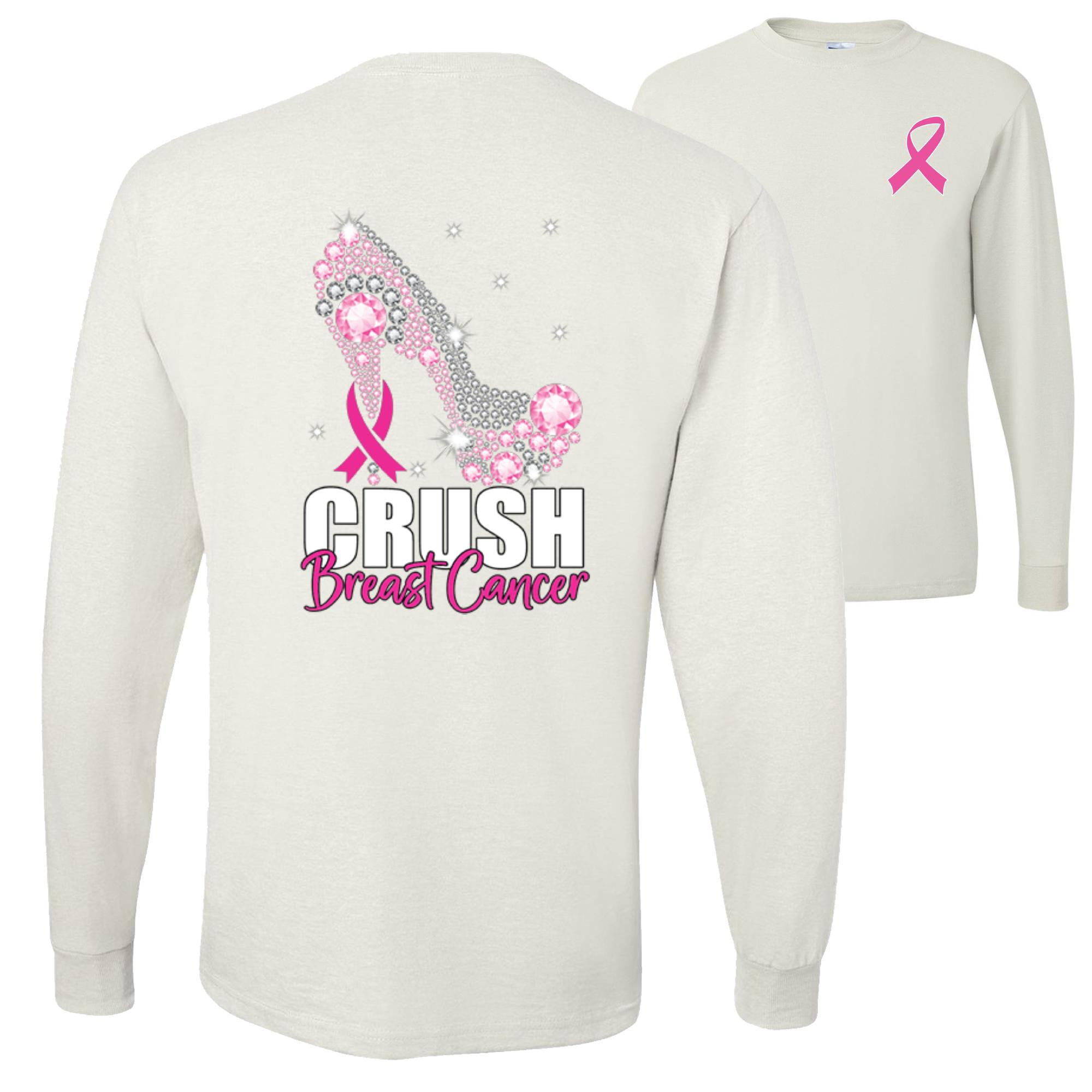 Crush Breast Cancer Awareness Bling High Heels Pink Ribbon FRONT AND ...