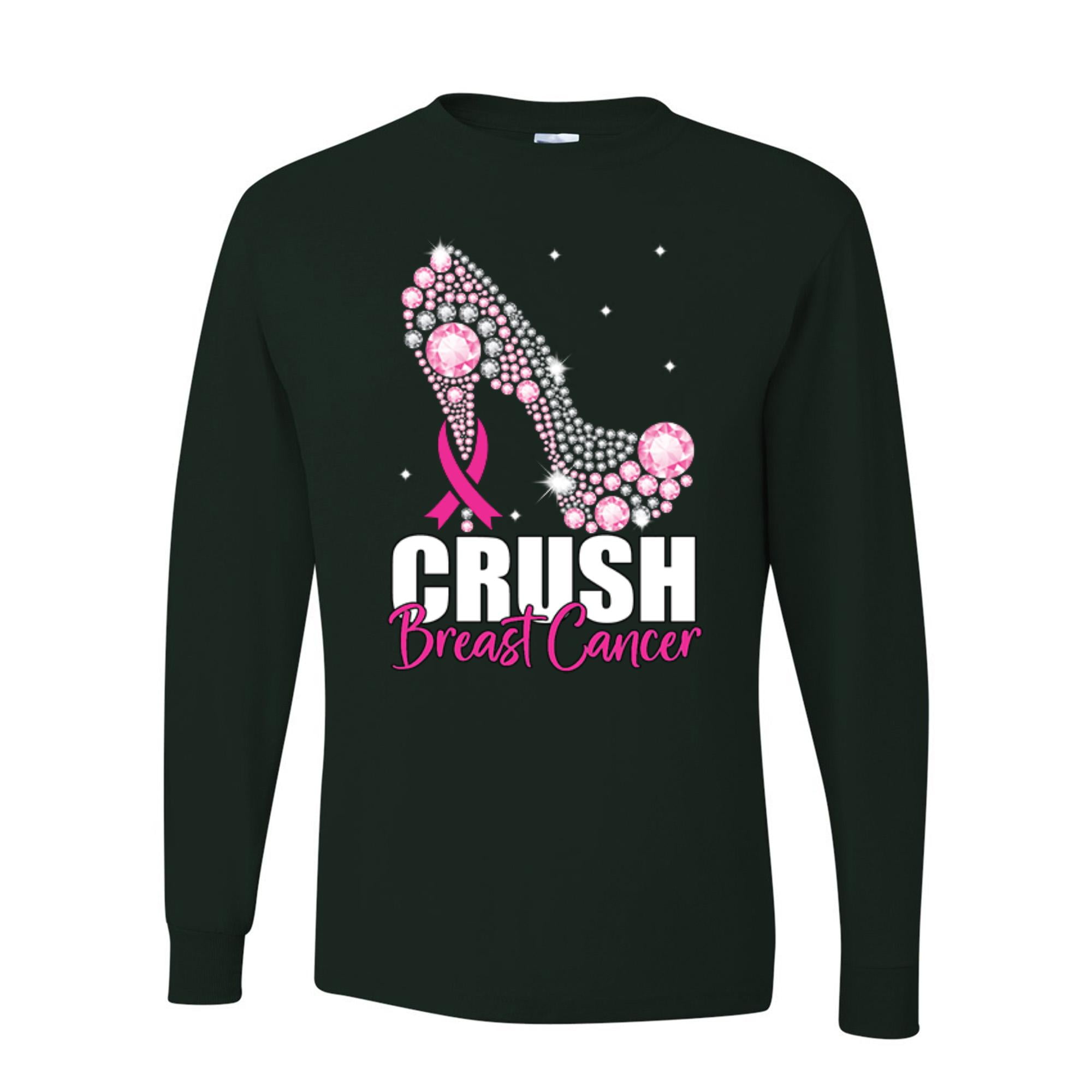 Crush Breast Cancer Awareness Bling High Heels Pink Ribbon Mens Long ...