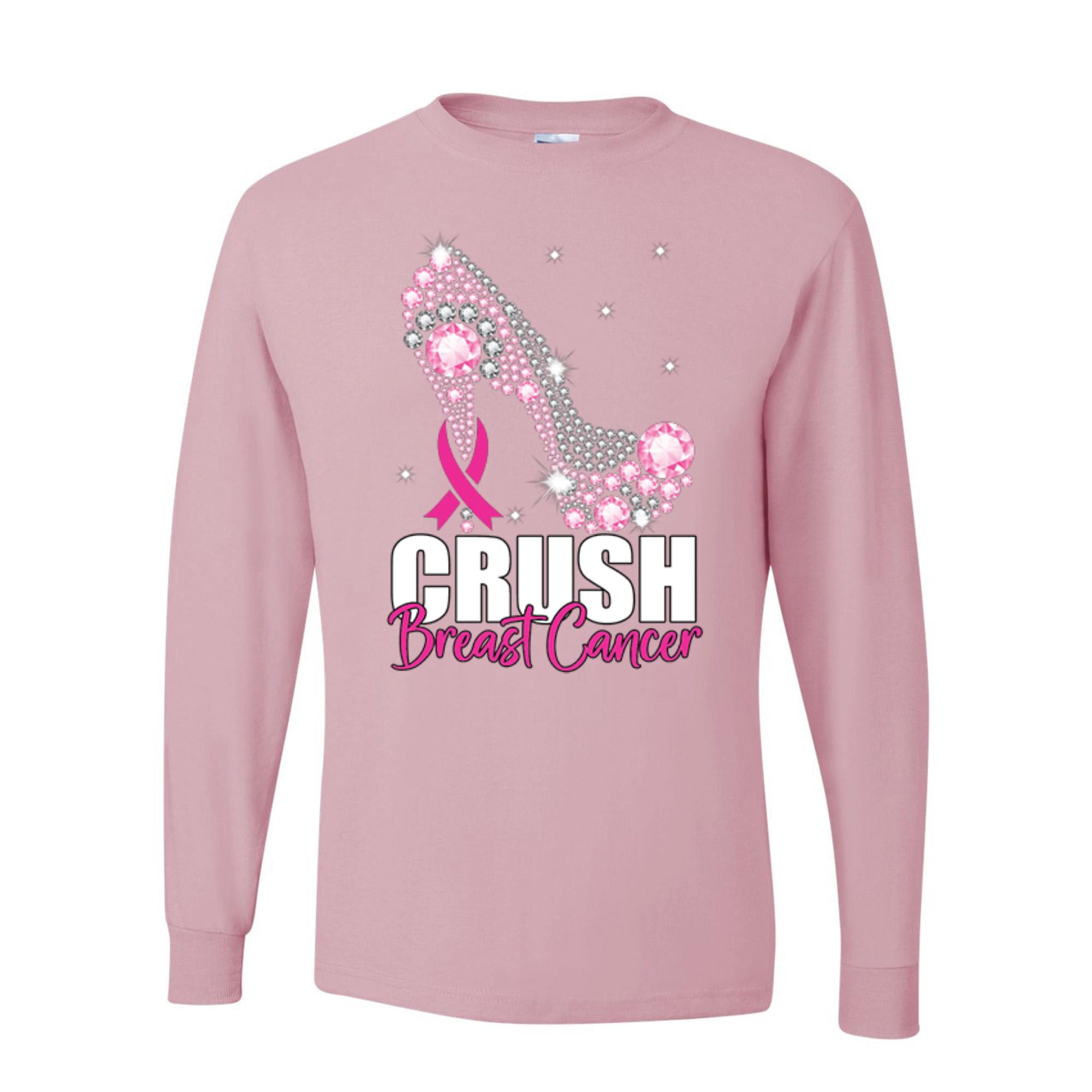 Crush Breast Cancer Awareness Bling High Heels Pink Ribbon Mens Long ...