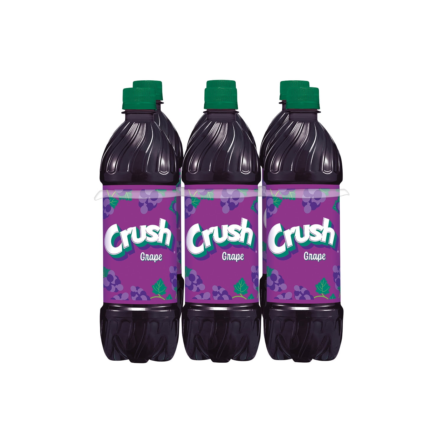 Crush Caffeine Free Grape Soda Pop, Sweet Fruity Flavor, 16.9 oz ...