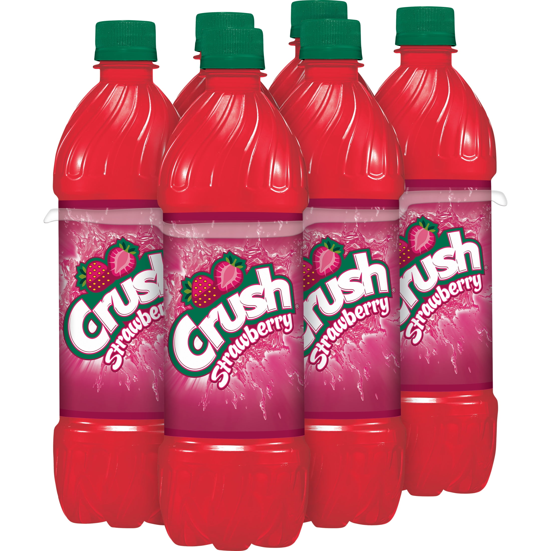 Crush Caffeine Free Strawberry Soda, 16.9 fl oz Bottles, 6 Pack, Sweet ...