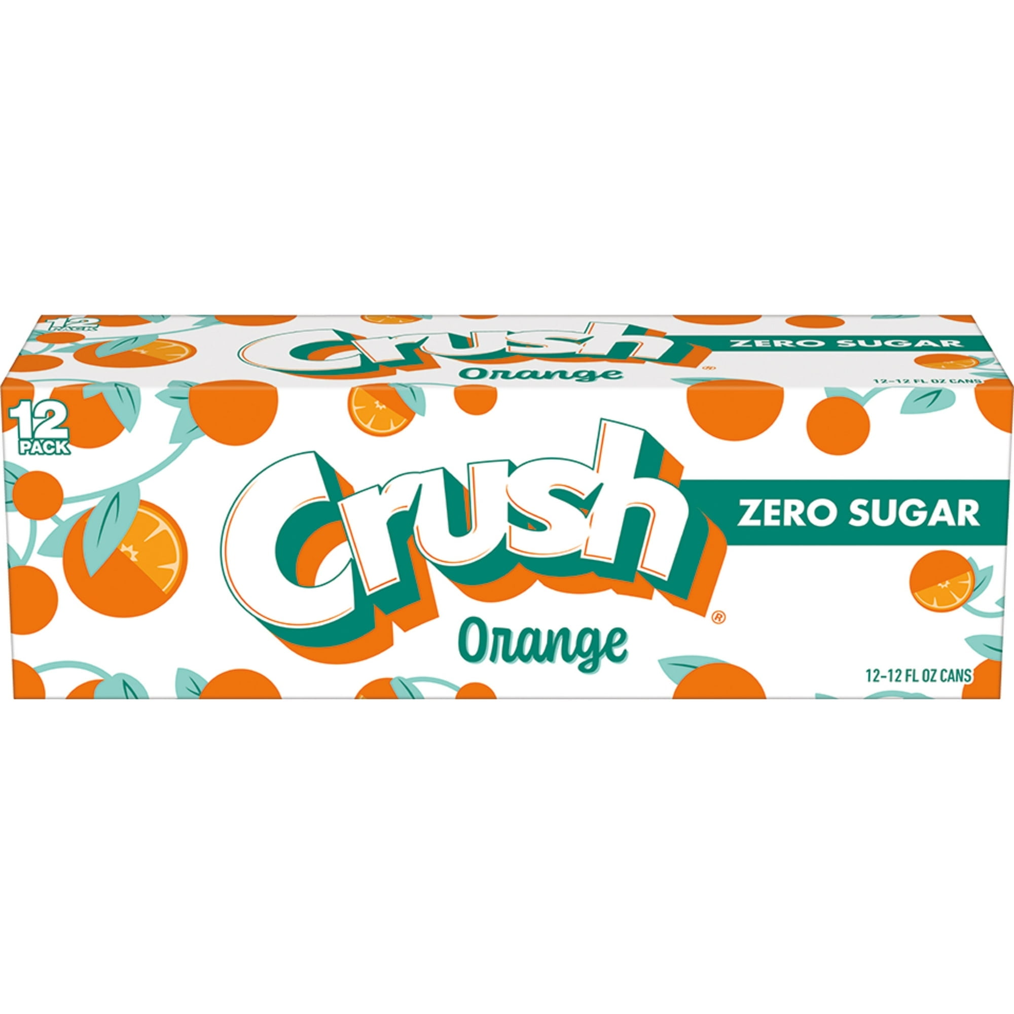 Crush Caffeine Free Zero Sugar Orange Soda Pop, 12 fl oz, 12 Pack Cans ...