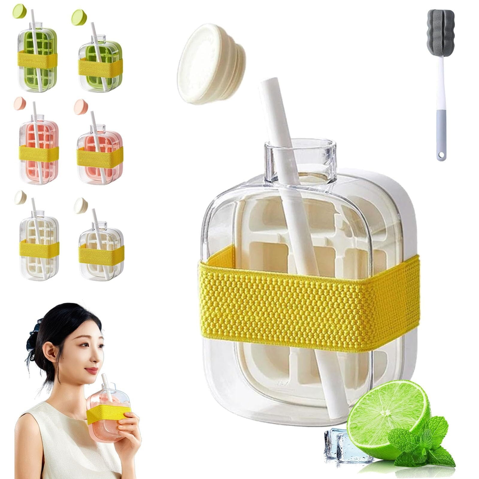 My Crush Cup Ice, 2-In-1 Cool Summer Ice Bottle Cup with Straw, Touch ...