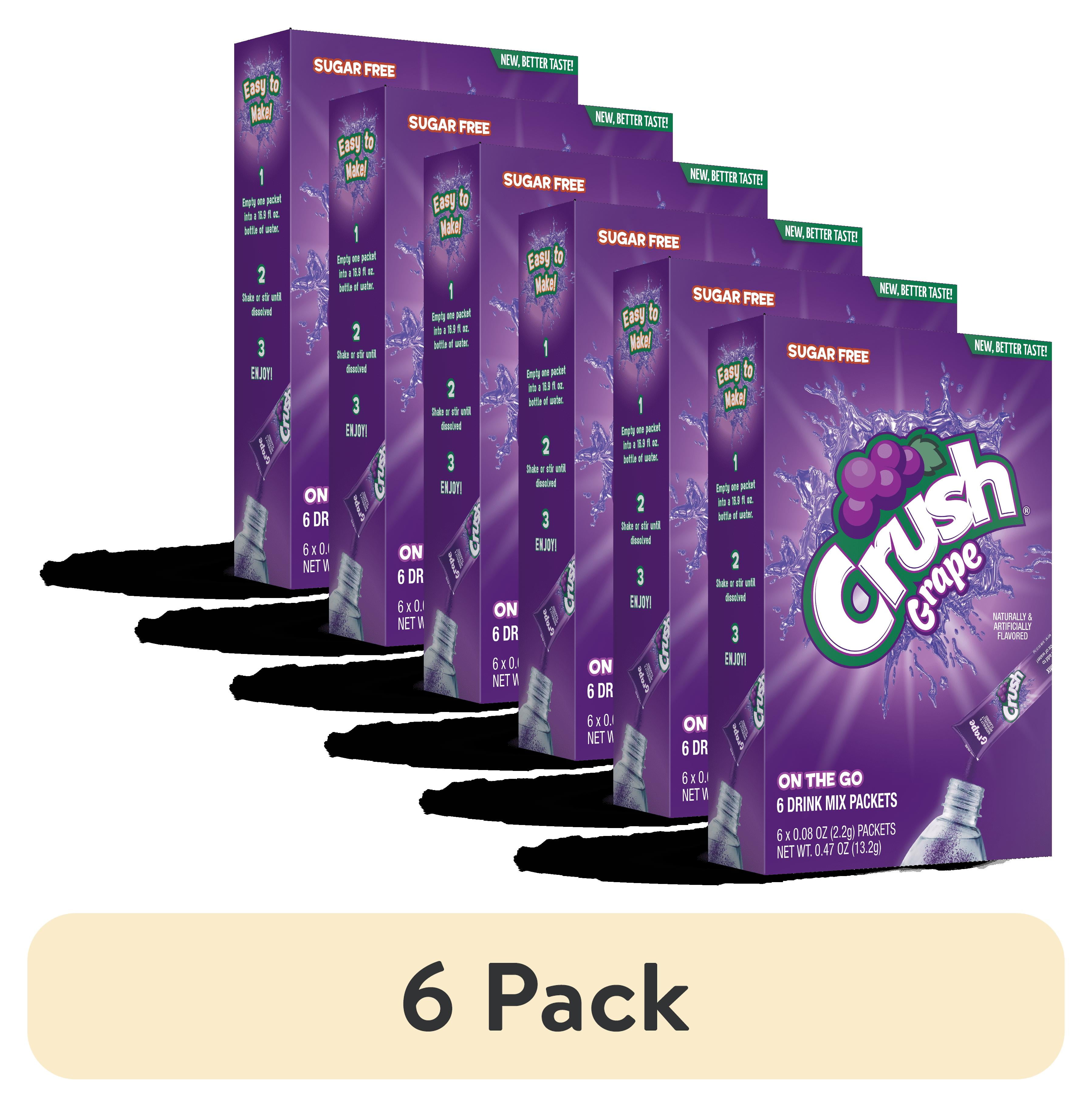 (6 pack) Crush Grape Powder Drink Mix, Sugar-Free, 6 Count - Walmart.com