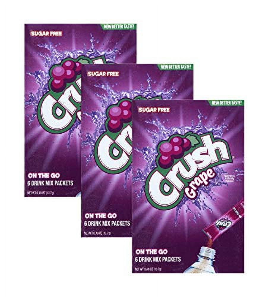 Orange Crush Grape Singles To Go Drink Mix, 6 CT Pack of 3, Sugar Free ...