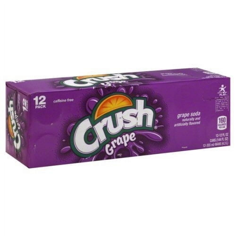 Orange Crush Grape Soda 12 oz Cans Pack of 12 Refreshing Fruit Flavor ...