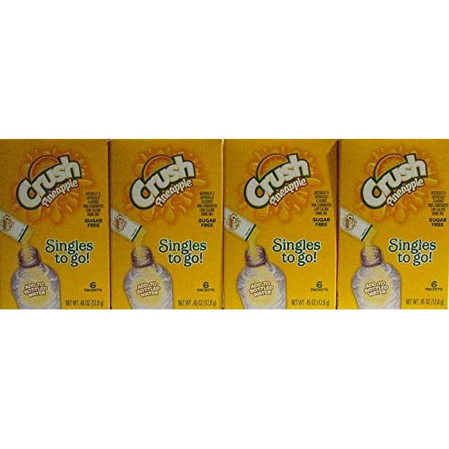 Crush Pineapple Sugar-Free Low Calorie Drink Mix, Non-Carbonated, 6 ...
