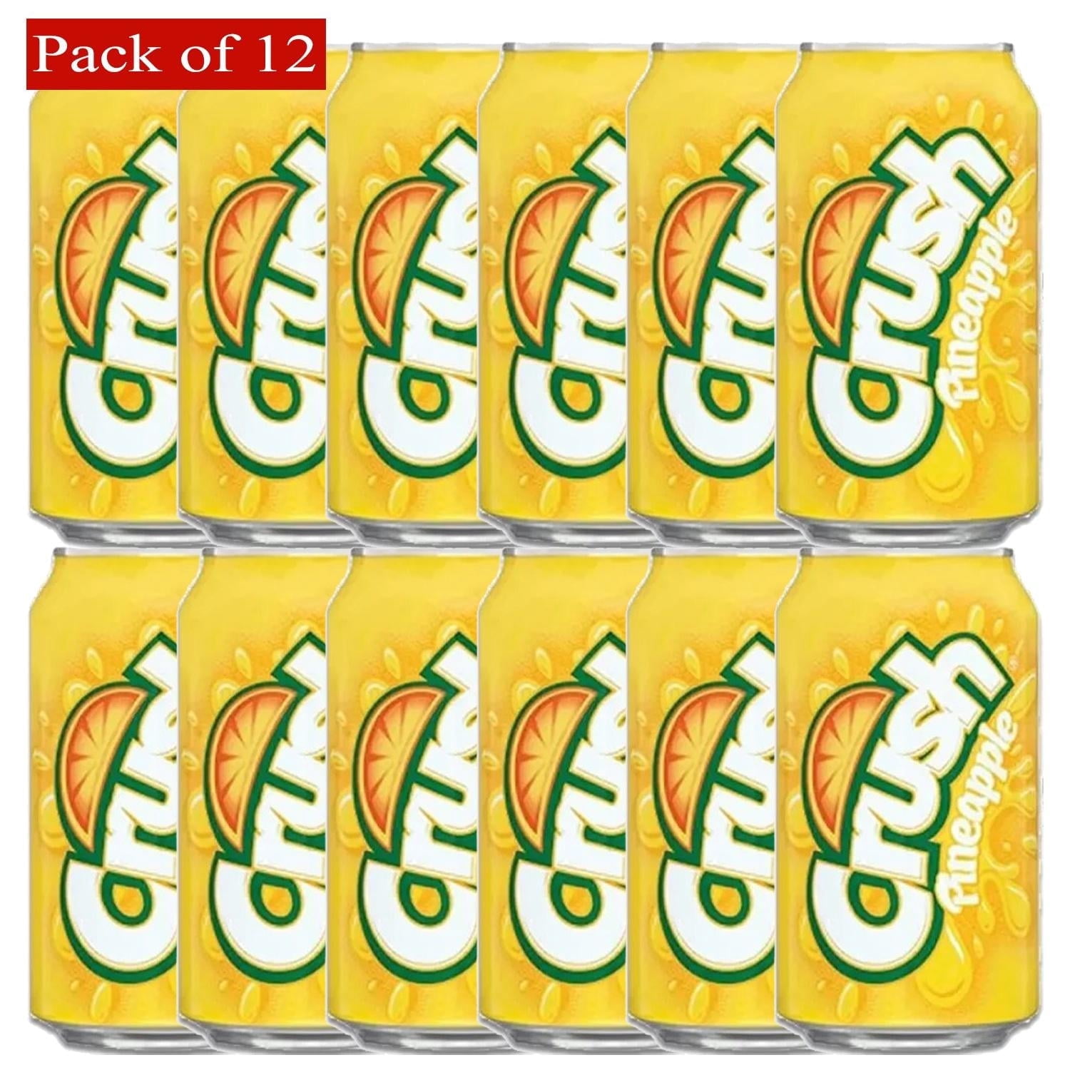 Crush Pineapple Soda, 355ml Cans (Pack of 12 Cans) - Walmart.com