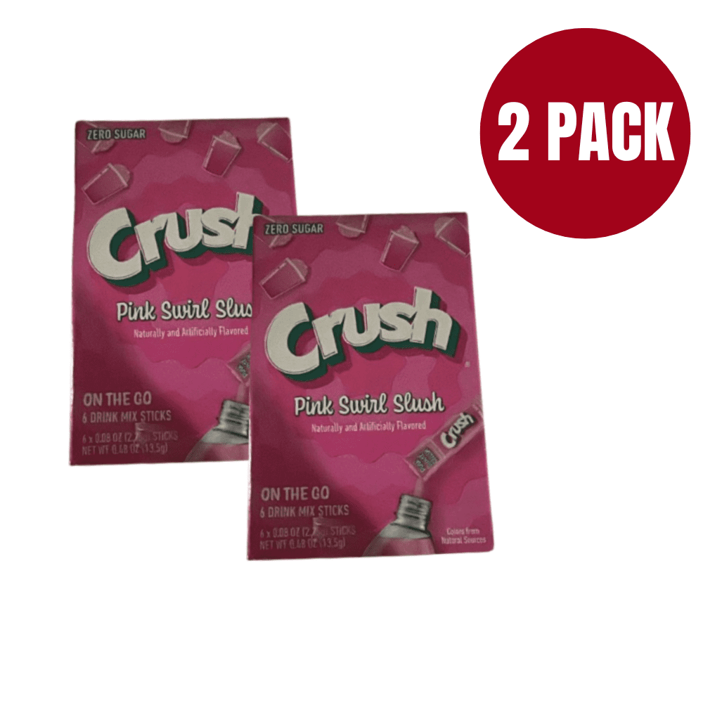 Crush Pink Swirl Slush On-The-Go Drink Mix (2 Pack) – Zero Sugar Powder ...
