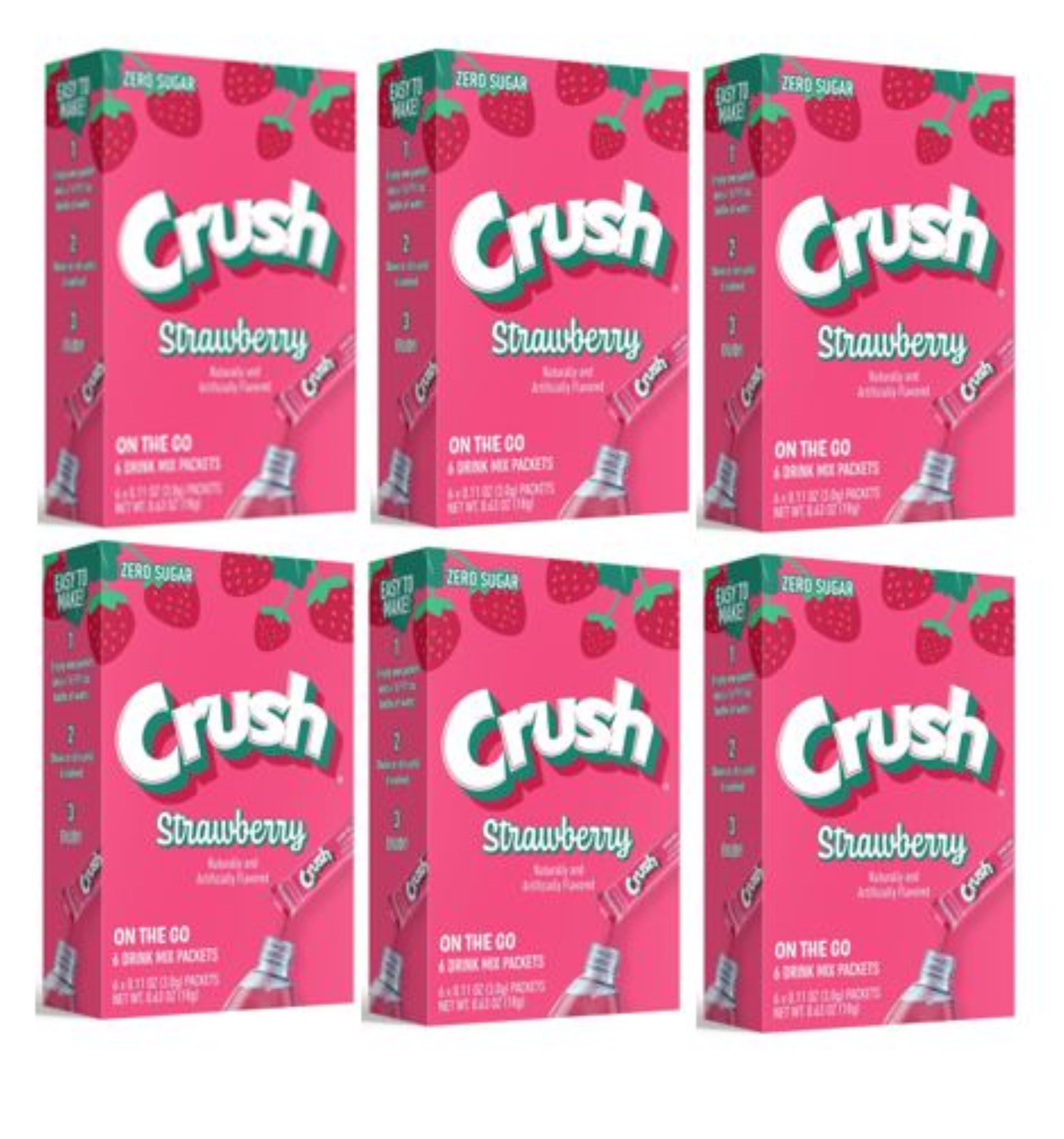 Crush Powder Drink Mix, Strawberry, Pack of 6 - Walmart.com