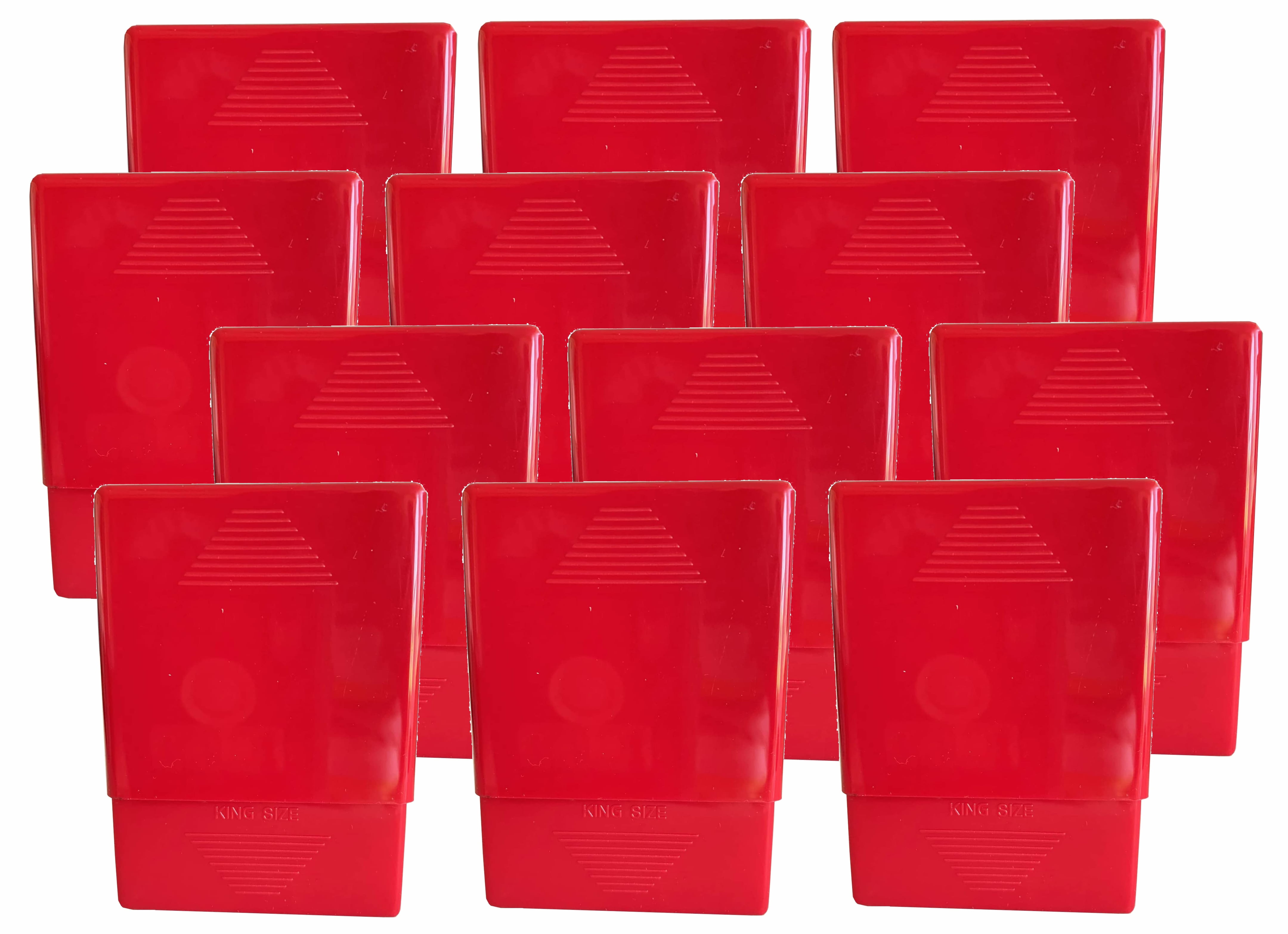 Crush-Proof Plastic 2 Piece Cigarette Case For King & 100s (12, Red ...