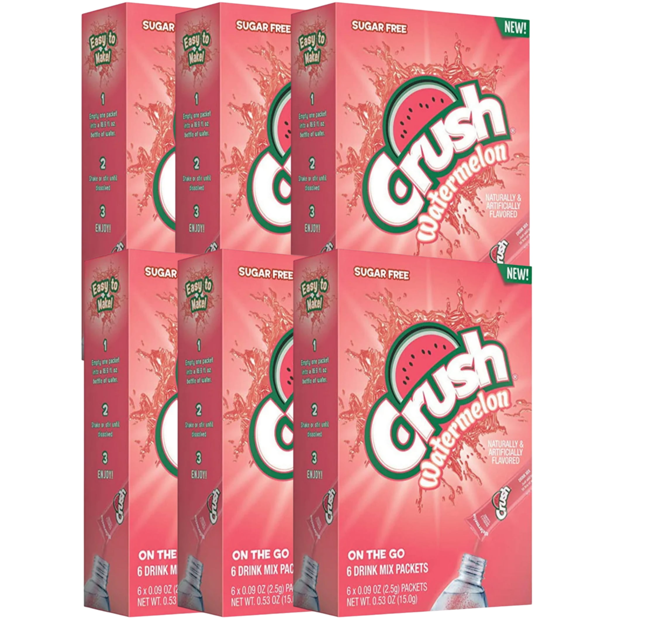 Orange Crush Watermelon Drink Mix, Low-Calorie Sachets, 36 Servings ...