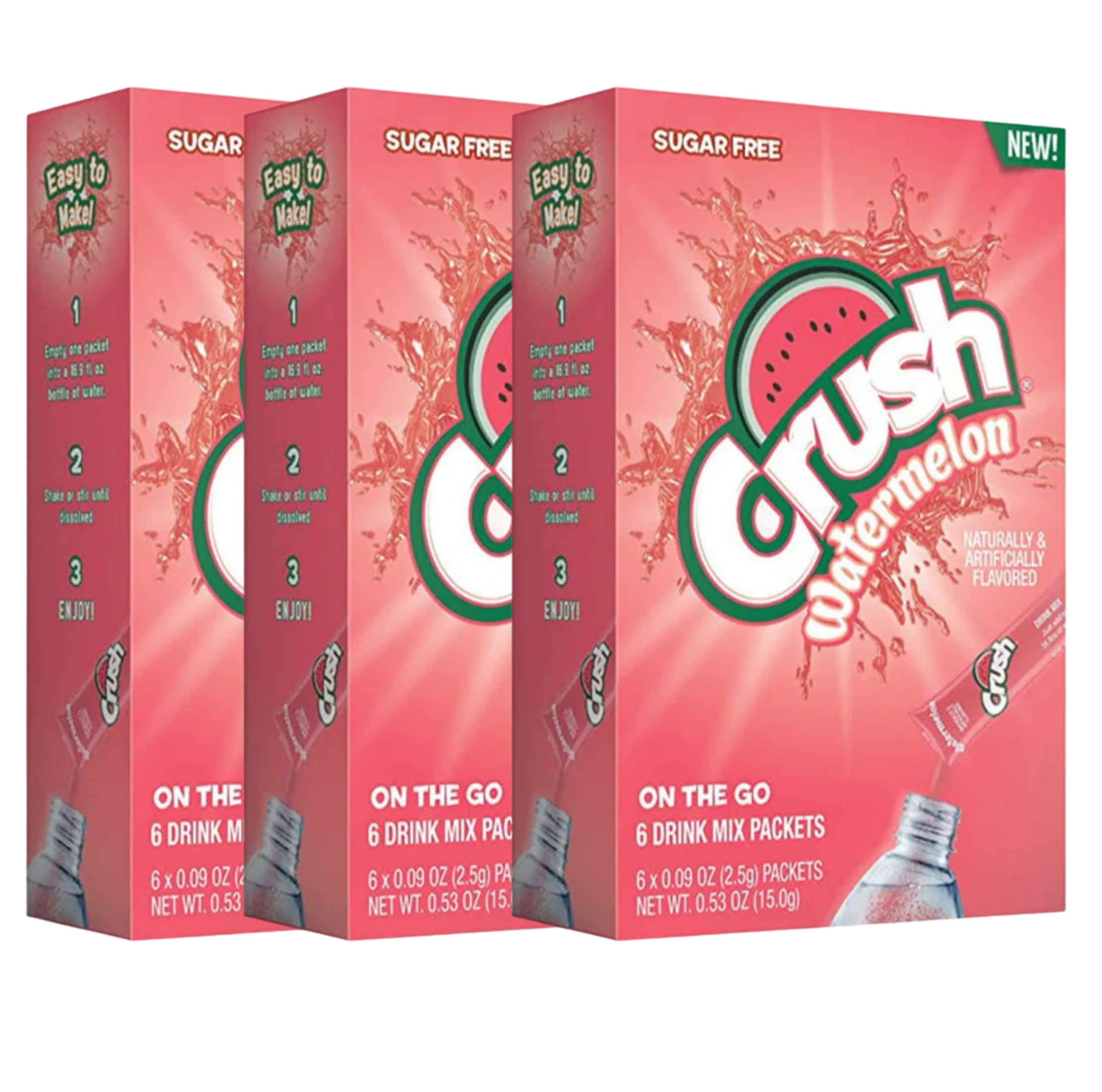 Crush Watermelon Sugar-Free Soda Flavor Drink Mix, Low-Calorie, 18 ...