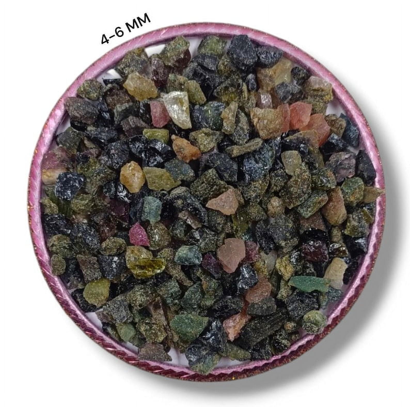 Crushed African Tourmaline Coarse Gemstone Powder 4-6 MM Stone Healing ...