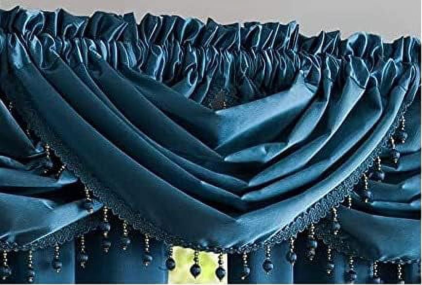 Crushed Beaded Valance (Smoke Blue) - Walmart.com