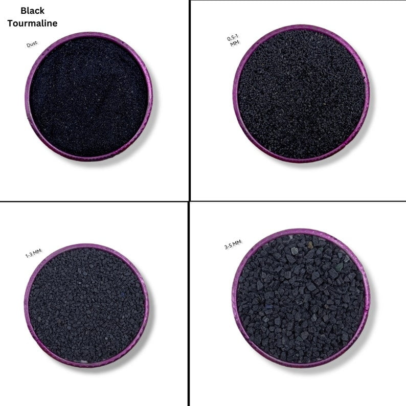 Crushed Black Tourmaline Gemstone Coarse All Size Natural Tourmaline ...