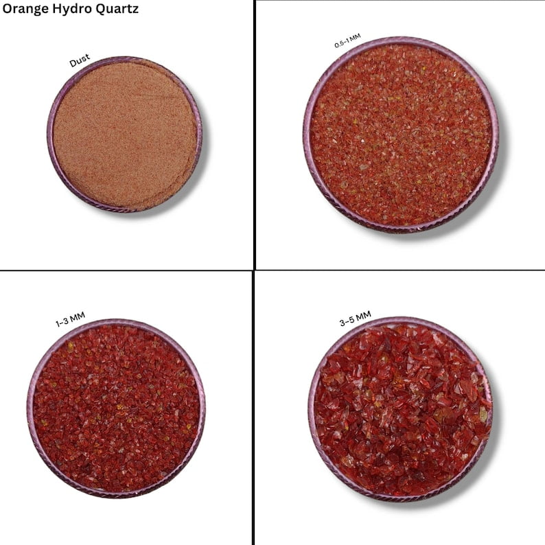 Crushed Coarse Orange Hydro Quartz Gemstone Powder Hydro Quartz Crushed ...