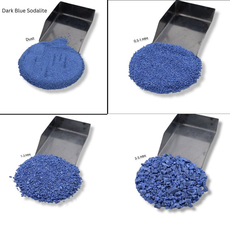 Crushed Dark Blue Sodalite Healing Stone Powder All Size Gemstone ...