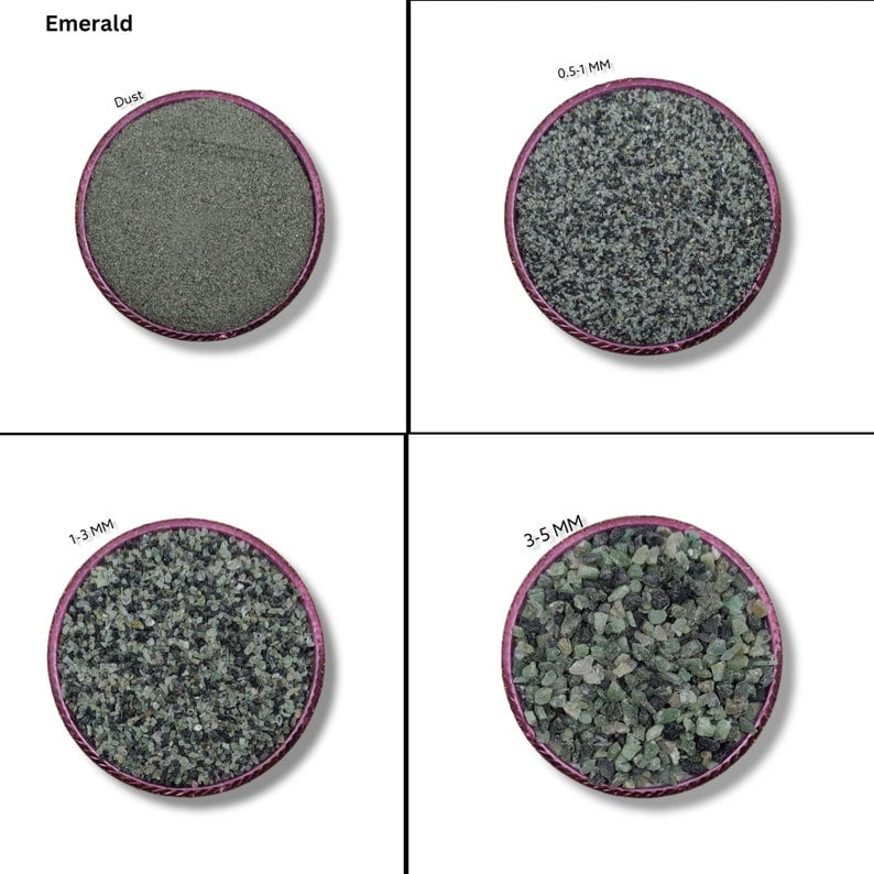 Crushed Emerald Gemstone Coarse All Size Natural Emerald Gemstone Powder Crushed For Woodwork ...